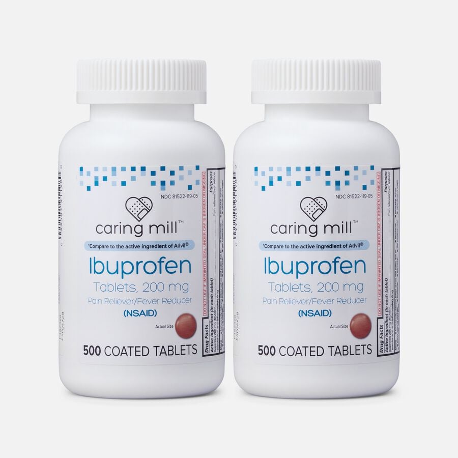 HSA Eligible Caring Mill™ Ibuprofen 200mg Tablets, 500 ct. (2-Pack ...