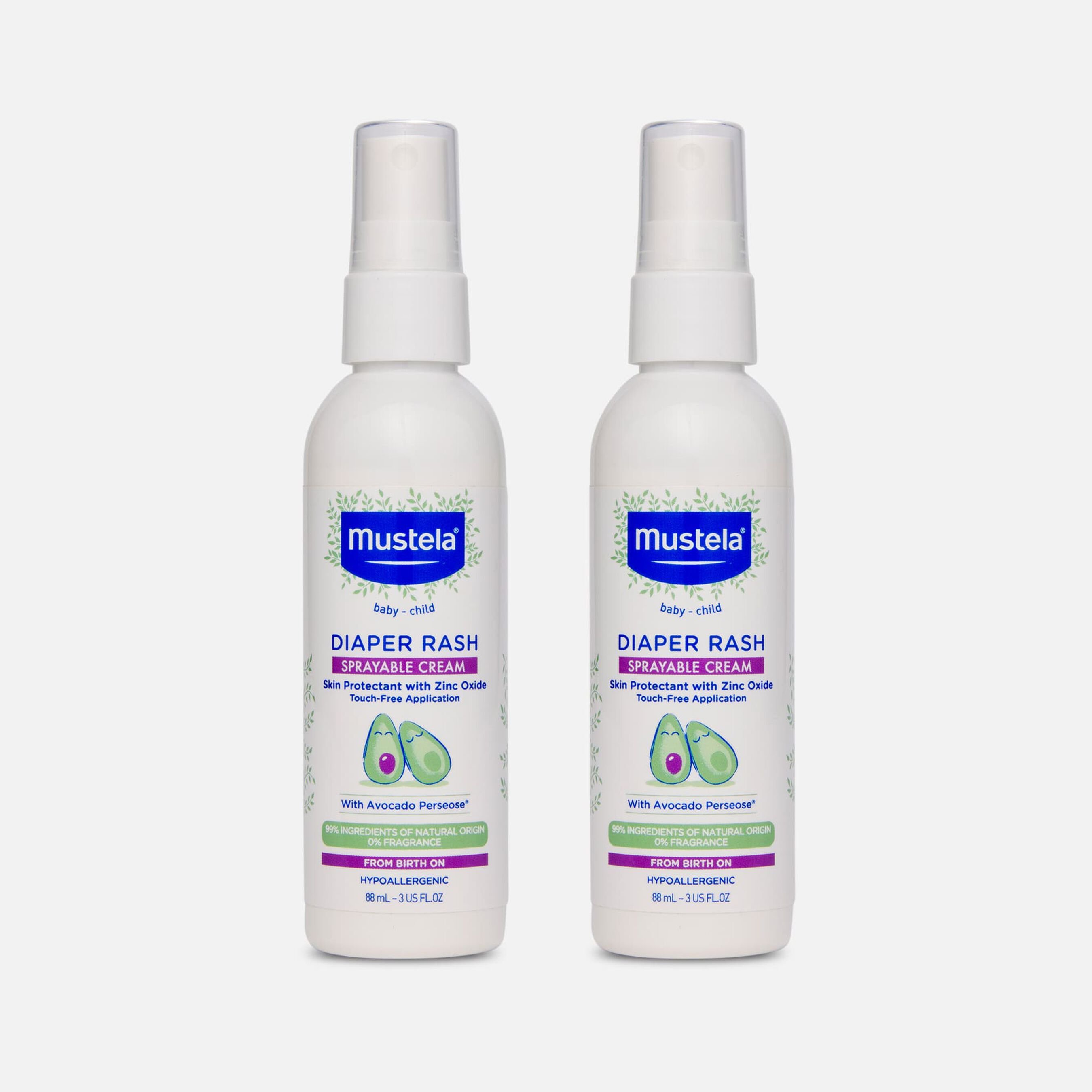 HSA Eligible Mustela Diaper Rash Sprayable Cream, 3 fl oz. (2-Pack ...