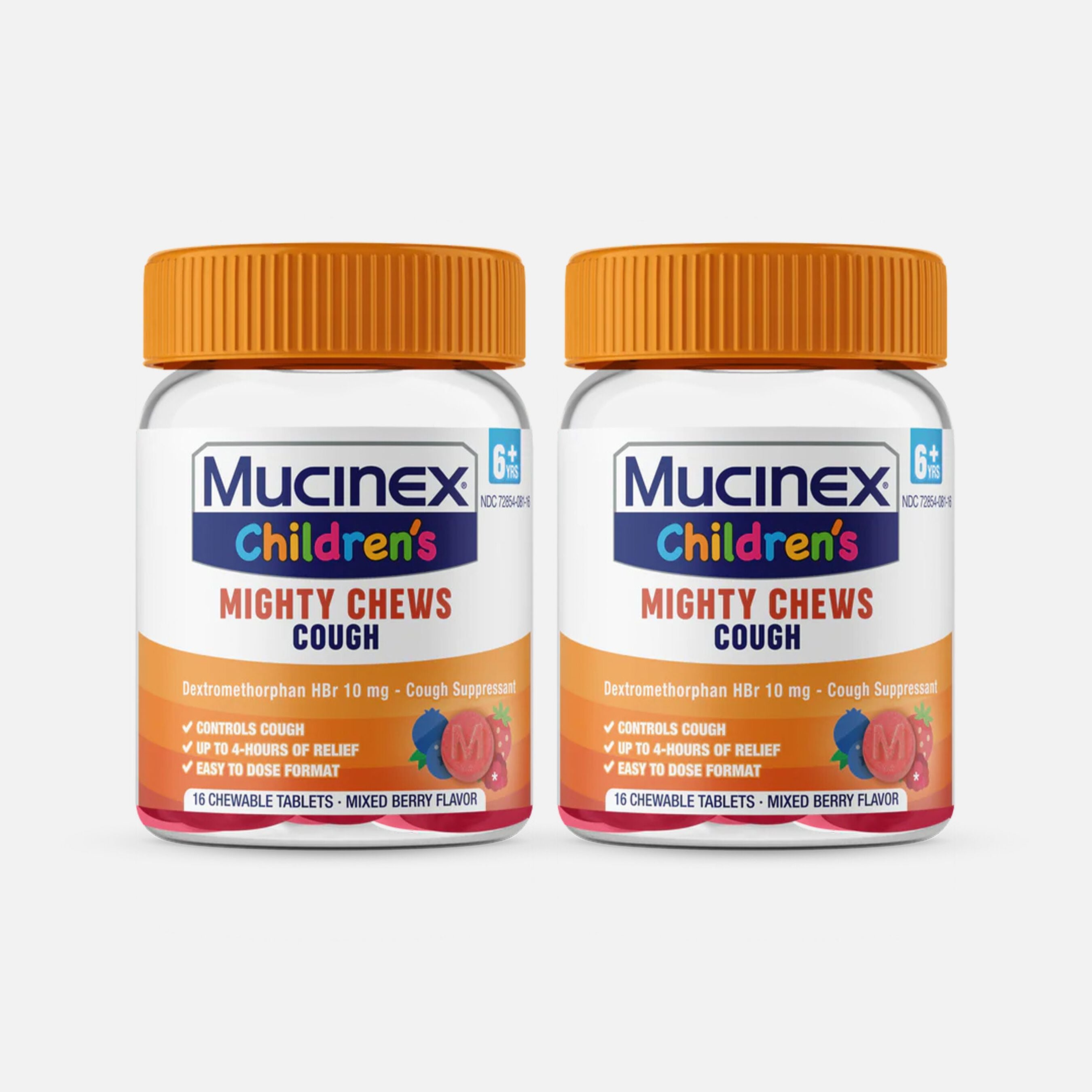 HSA Eligible Mucinex Children's Mighty Chews, Daytime Cough, 16 ct. (2 ...