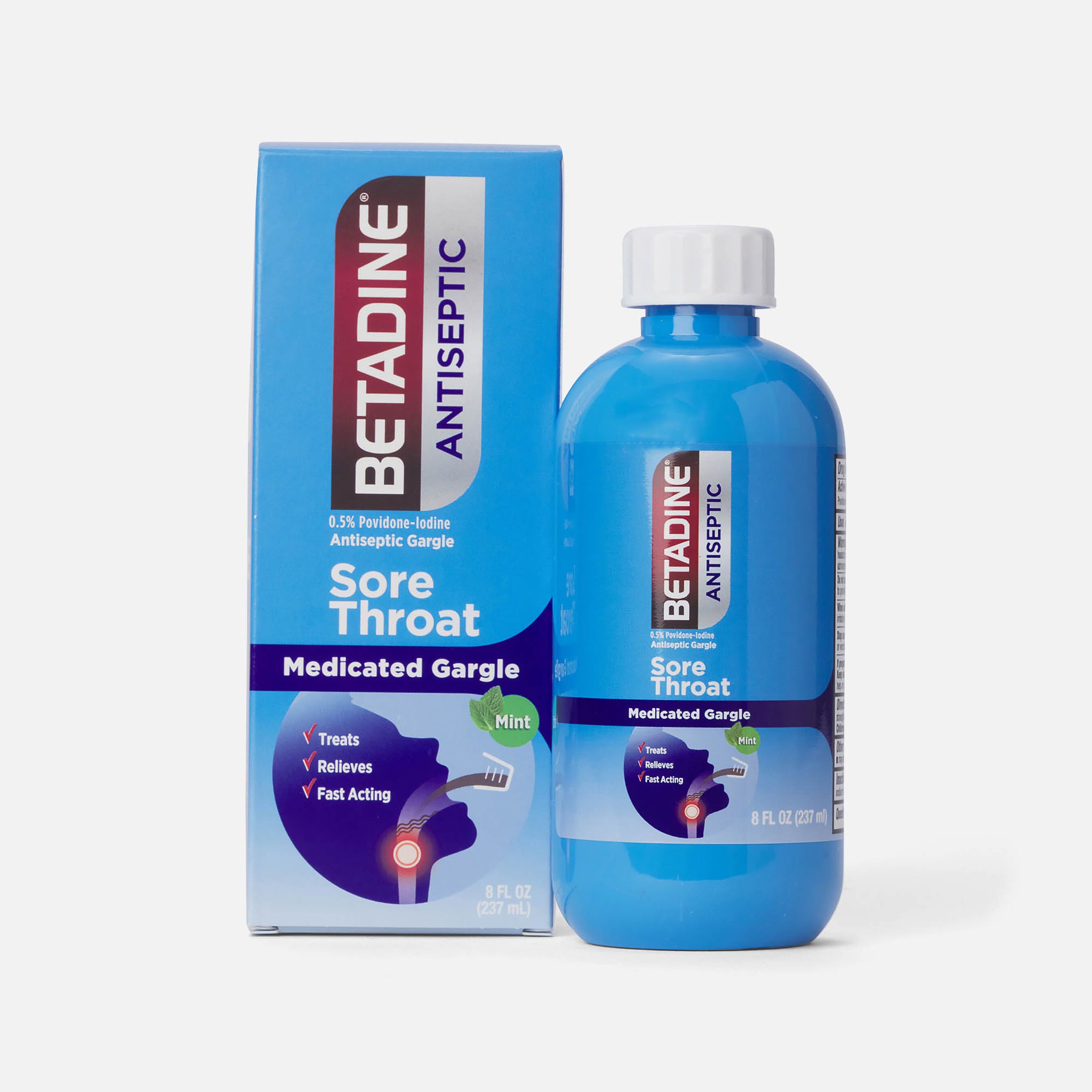 HSA Eligible Betadine Antiseptic Sore Throat Gargle, 8 fl. oz. | HSA ...