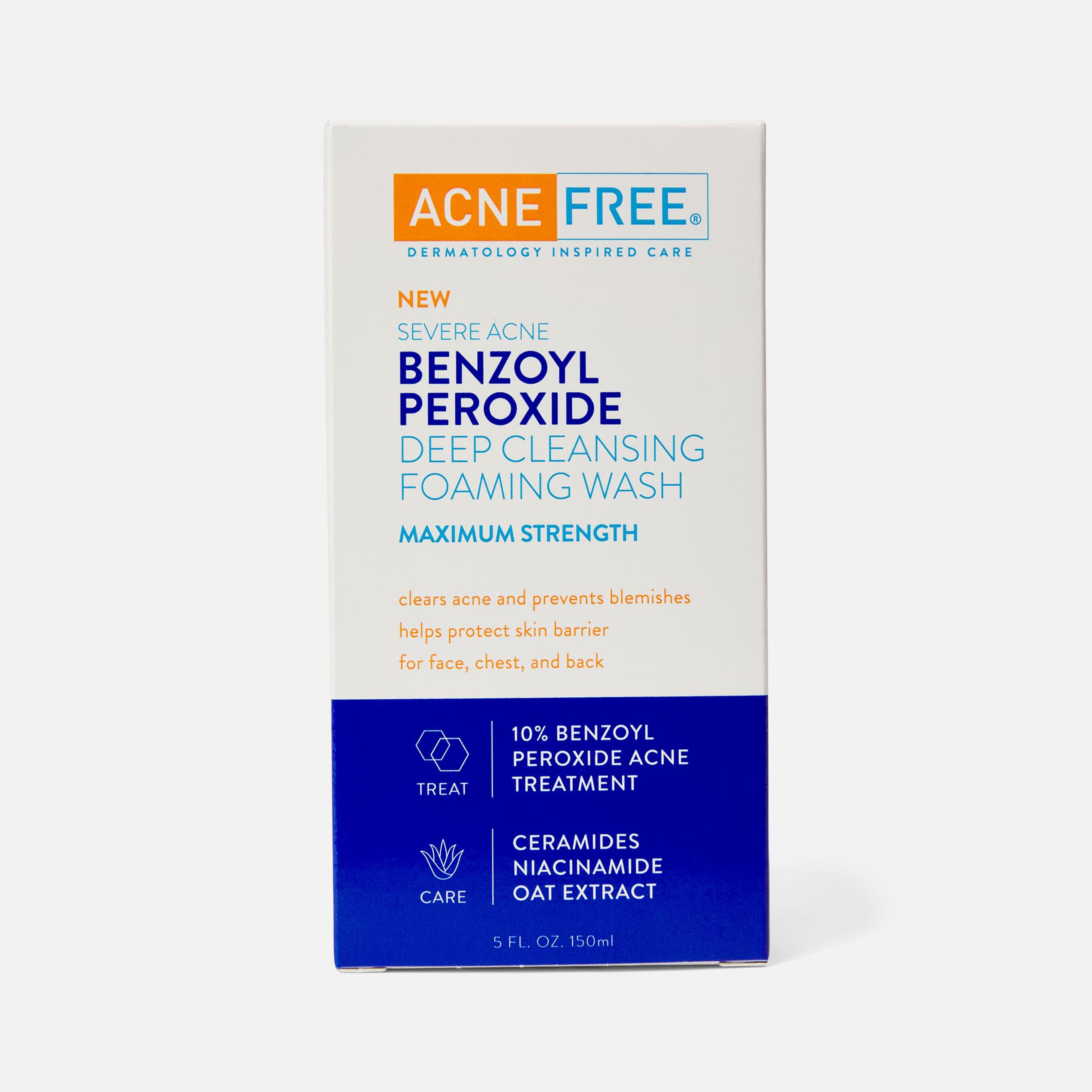 HSA Eligible AcneFree Severe Acne Benzoyl Peroxide Deep Cleansing ...