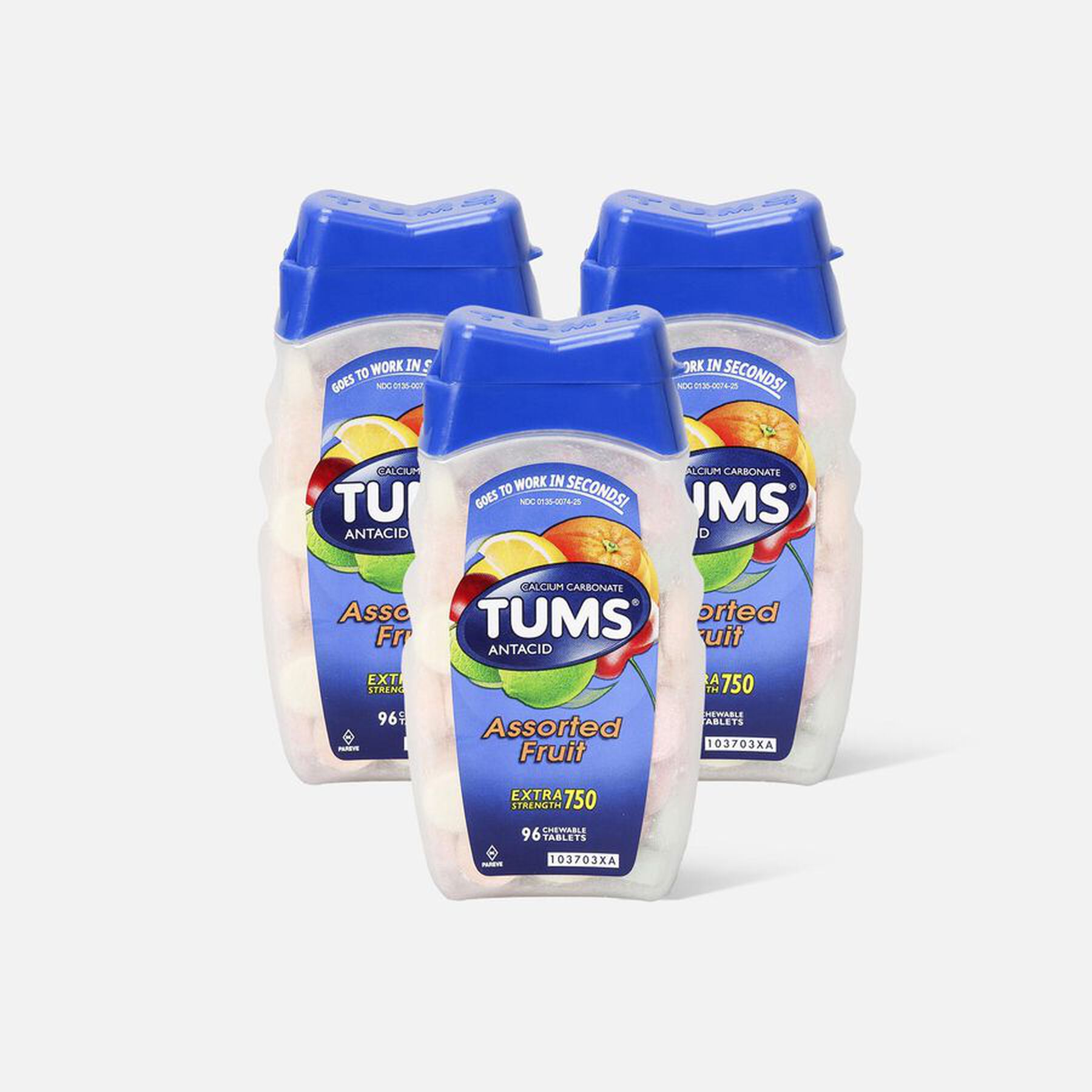 HSA Eligible TUMS Extra Strength Assorted Fruit Antacid Chewable ...