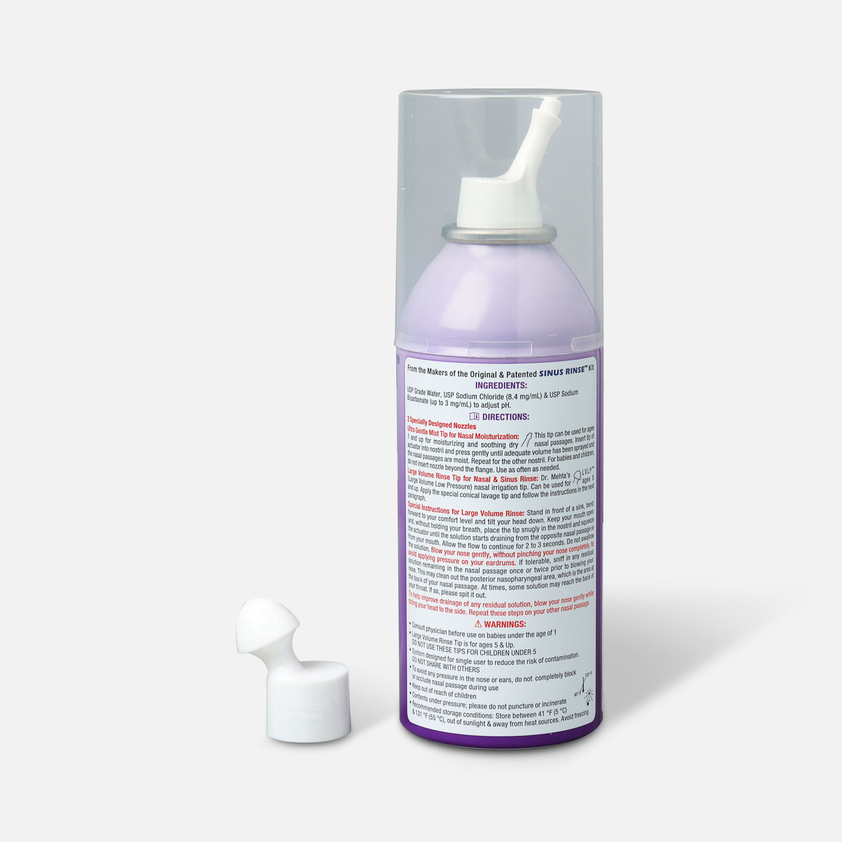 NeilMed NasaMist All in One Nasal Wash Saline Spray Canister