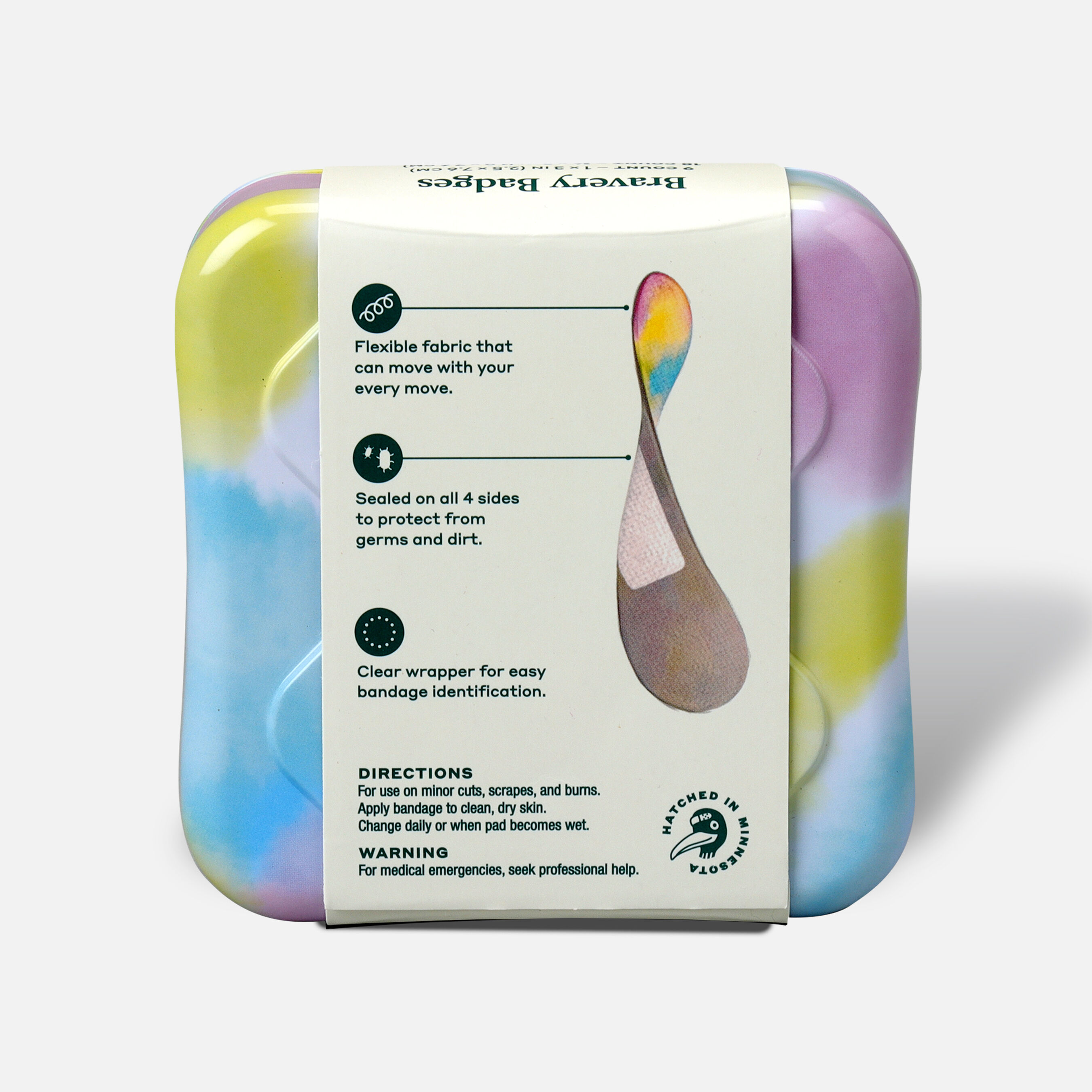 Welly Bravery Badges Colorwash Assorted Flex Fabric Bandages - 48 ct.
