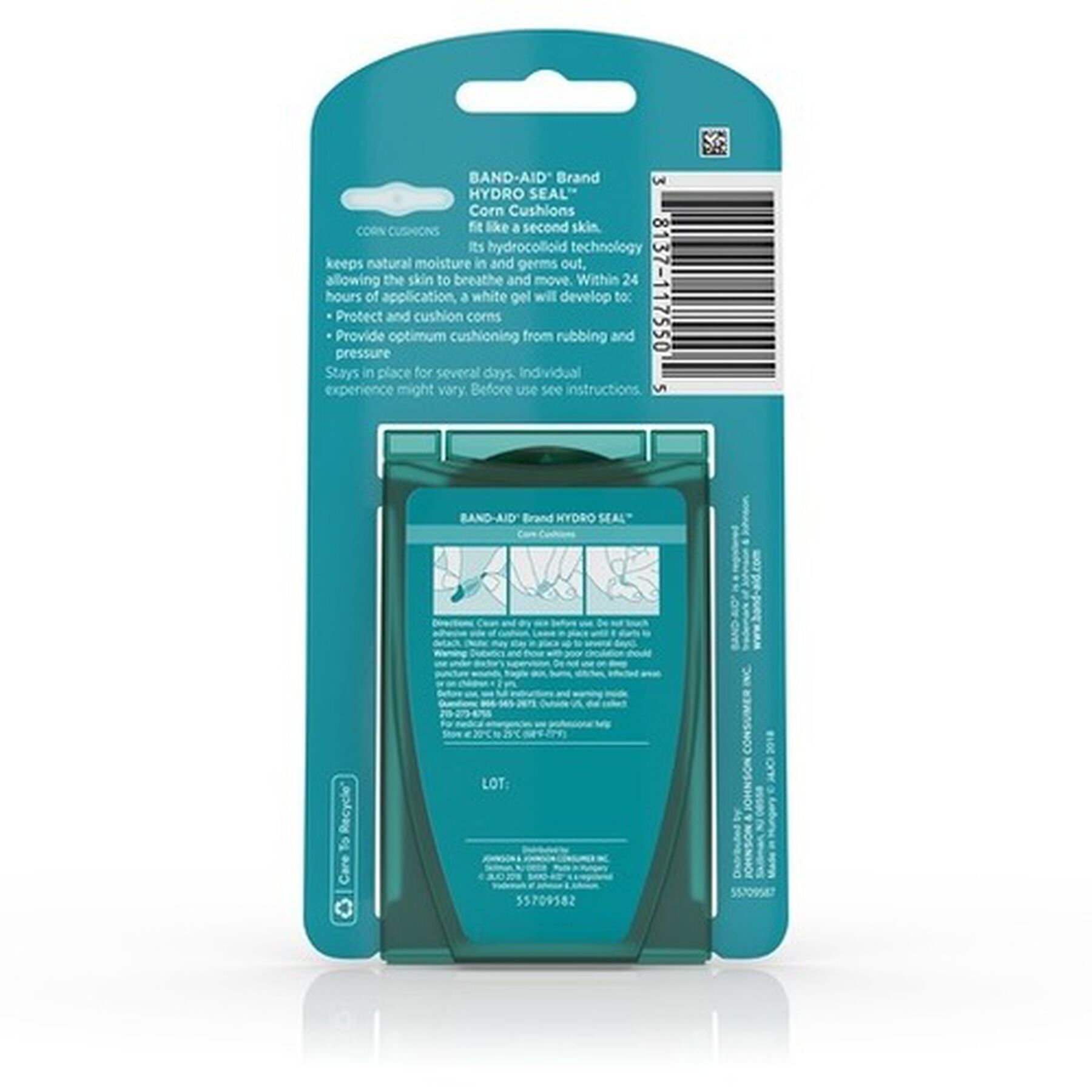 Band-Aid Hydro Seal Corn Cushion Bandages, Waterproof Corn Pads, Medium ...