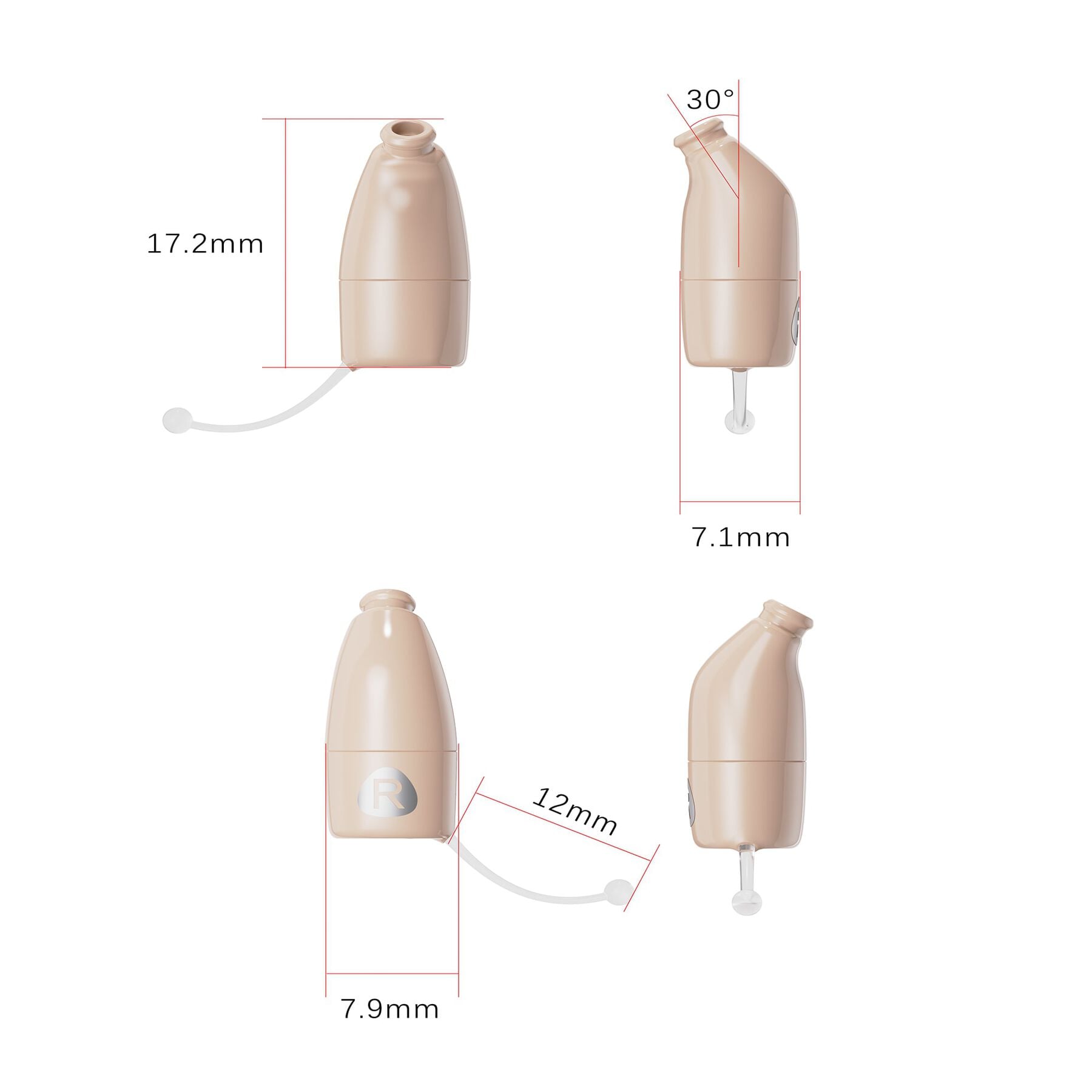 HSA Eligible Ceretone Core One Pro Invisible in Canal OTC Hearing Aids ...