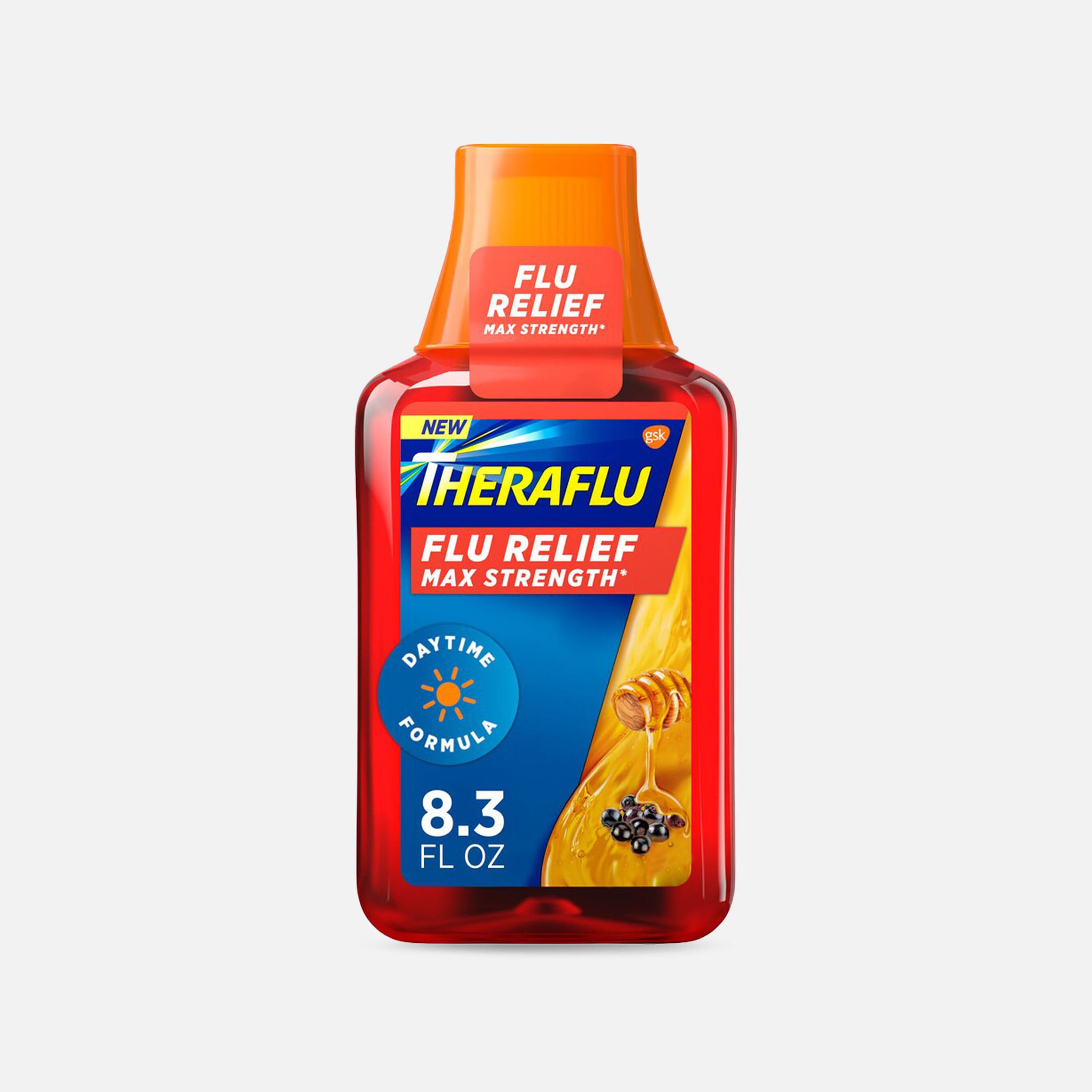 HSA Eligible TheraFlu Max Strength Daytime Flu Relief Syrup, Honey ...
