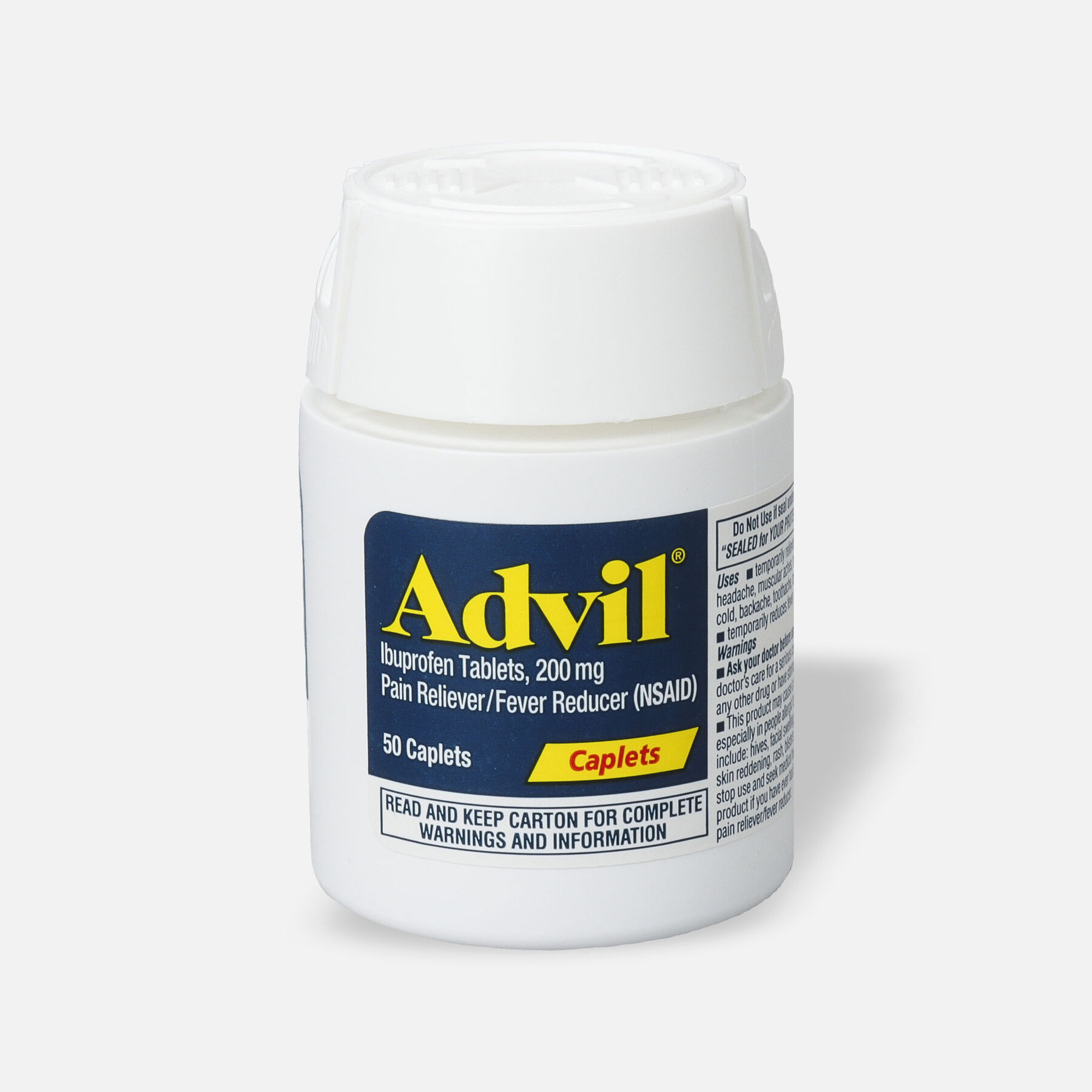 Advil Pain Reliever and Fever Reducer Coated Caplets, 200mg