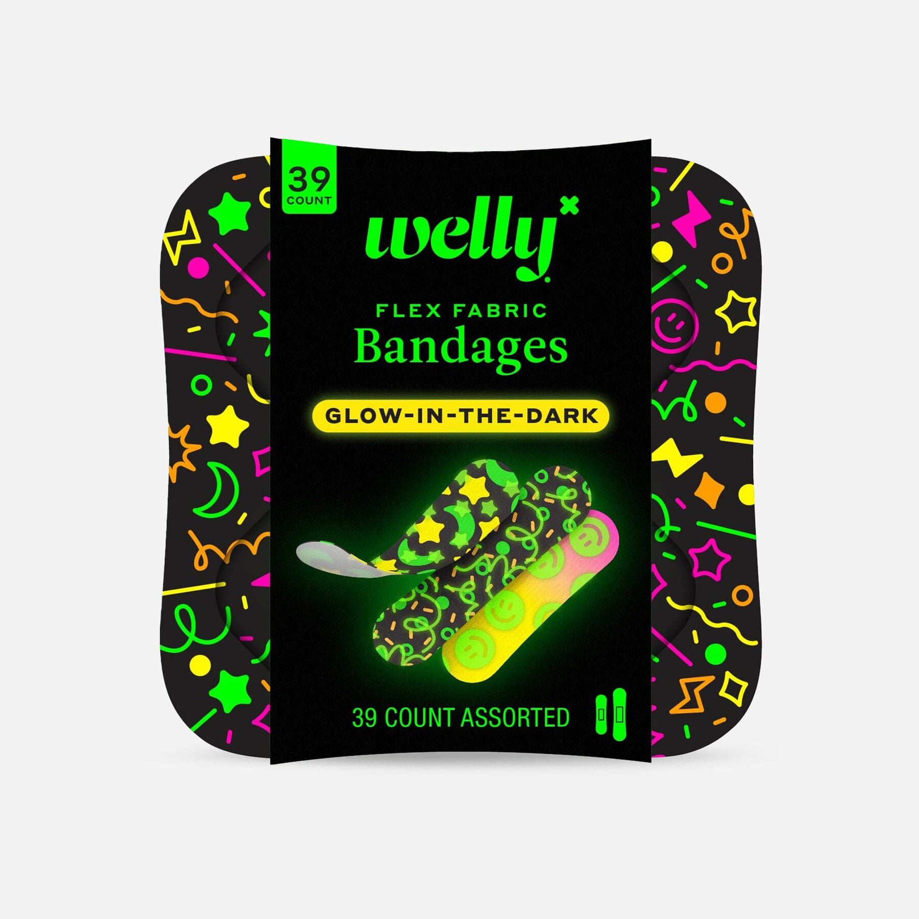 HSA Eligible | Welly Bravery Badges Glow-in-the-Dark Bandages, 39 ct.