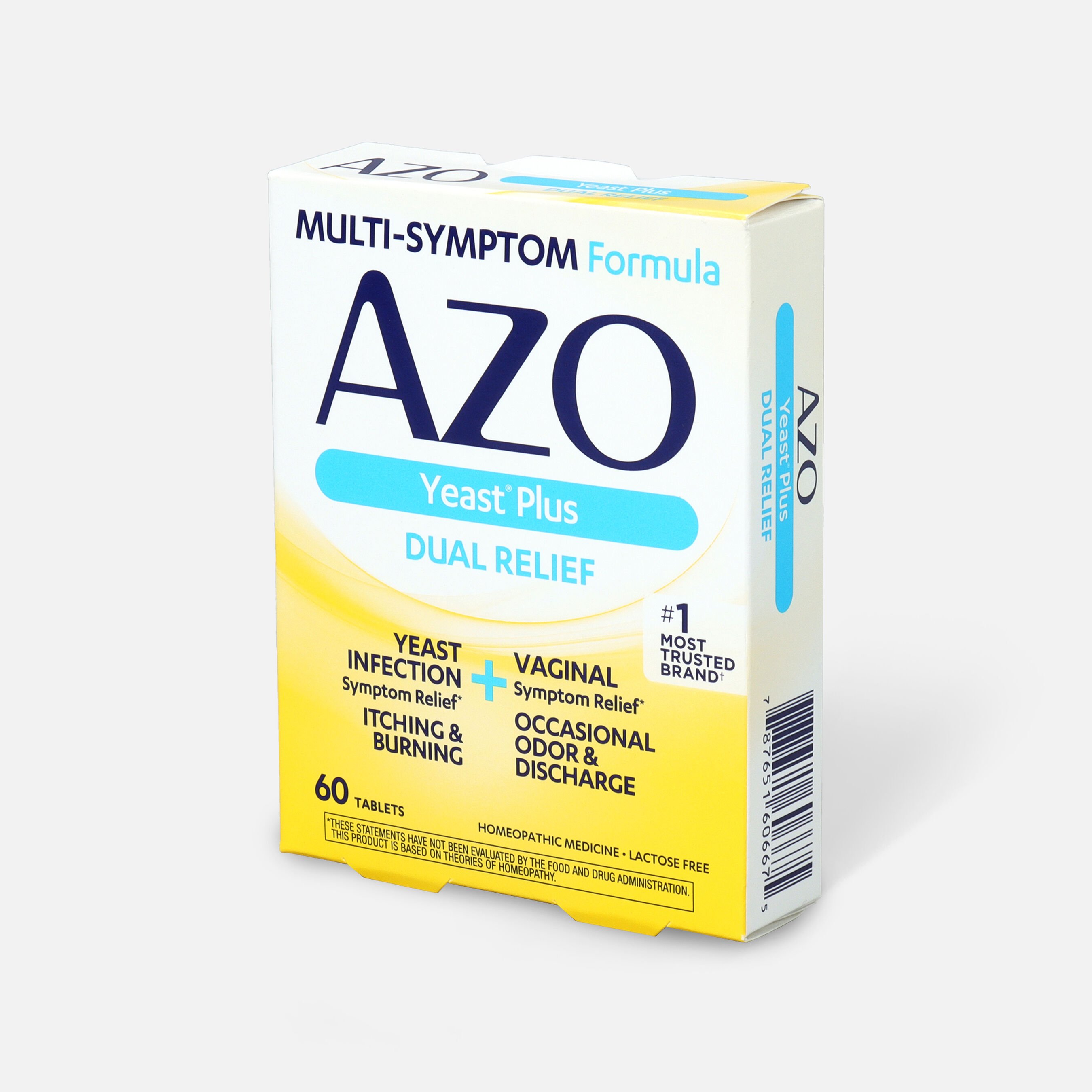 HSA Eligible AZO Yeast, Natural Symptom Prevention & Relief, 400 mg ...