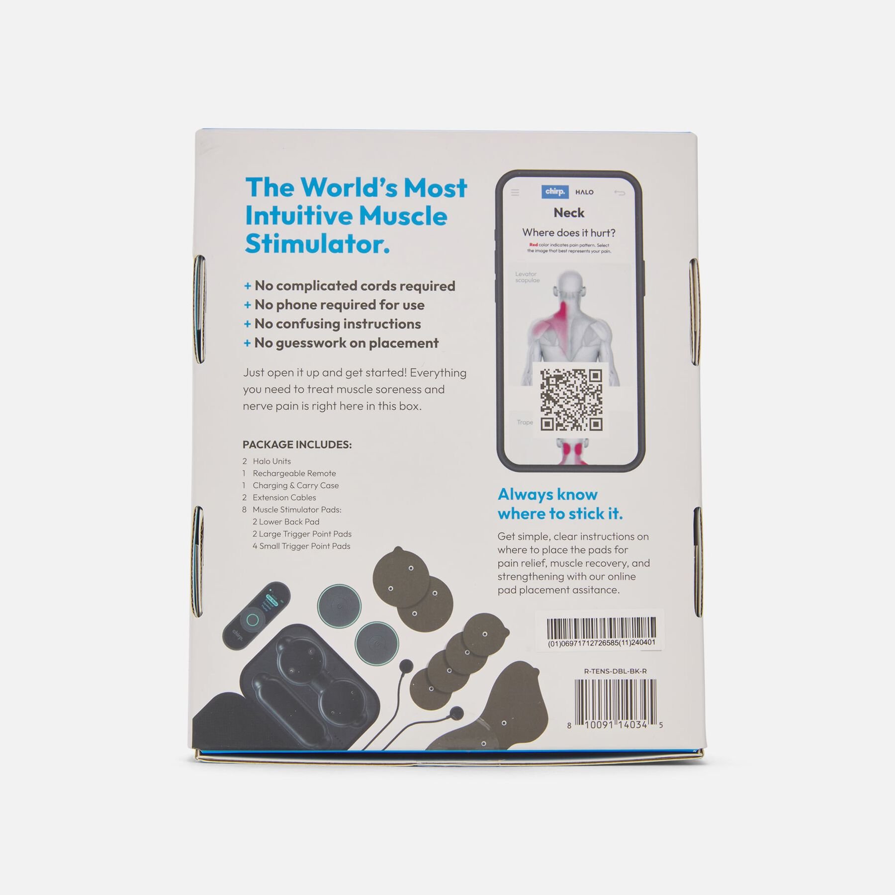 HSA Eligible Chirp Halo Wireless Muscle Stimulator, 2 ct. | HSA Eligible