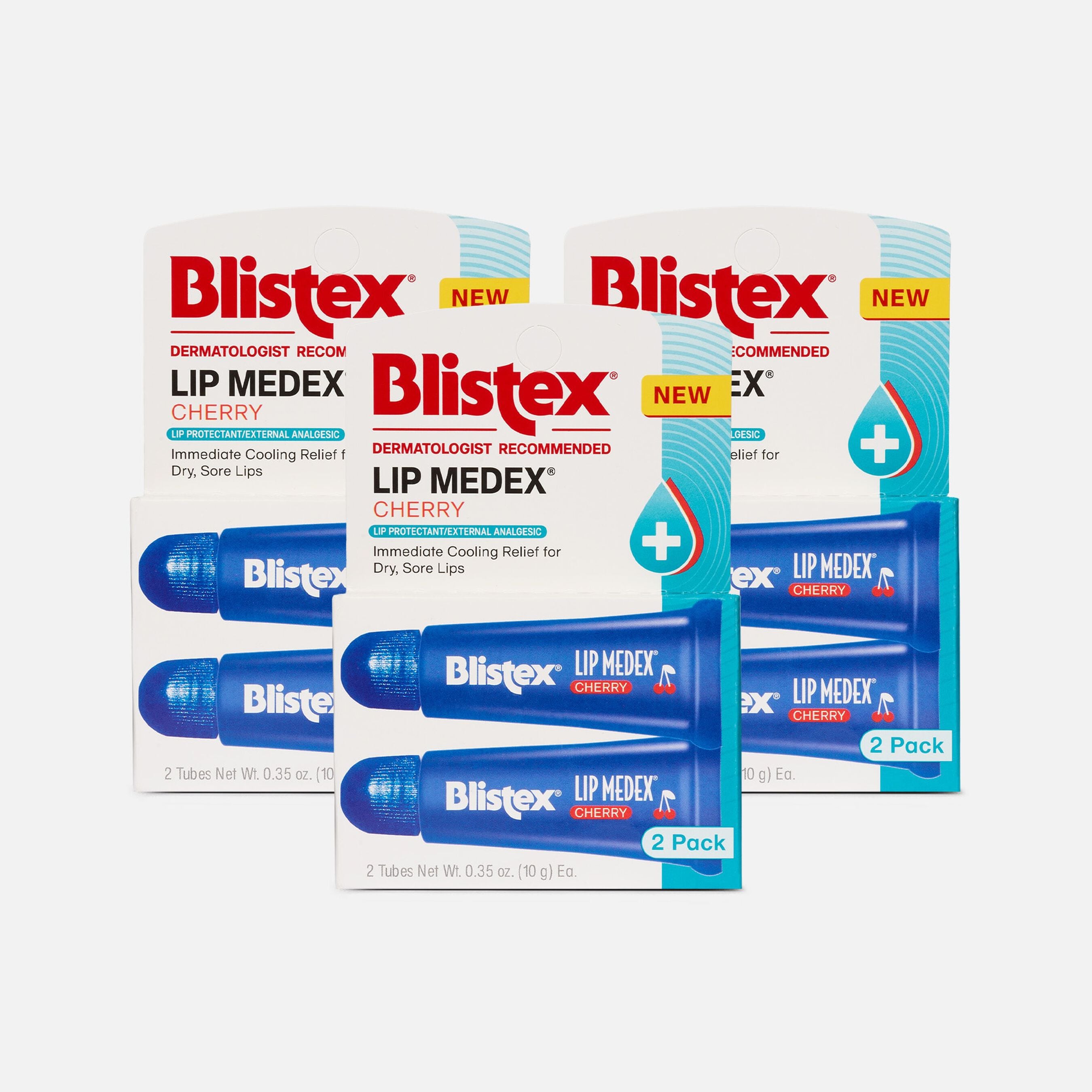 HSA Eligible Blistex Lip Medex Cherry Tube 2-Pack .35 oz. (3-Pack ...