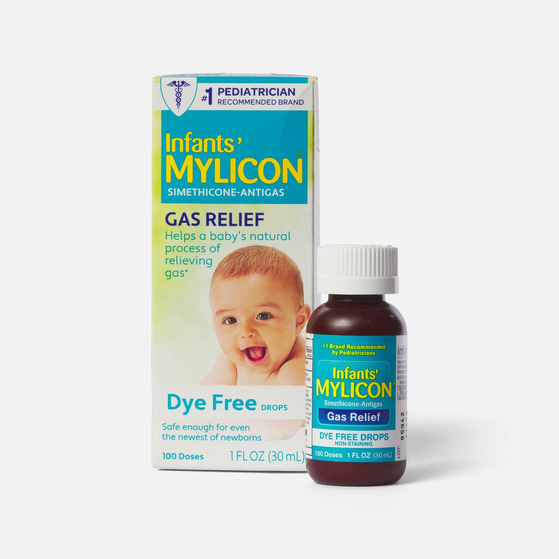 HSA Eligible Mylicon Infant Gas Relief Drops, Dye Free, 1.0 fl oz ...