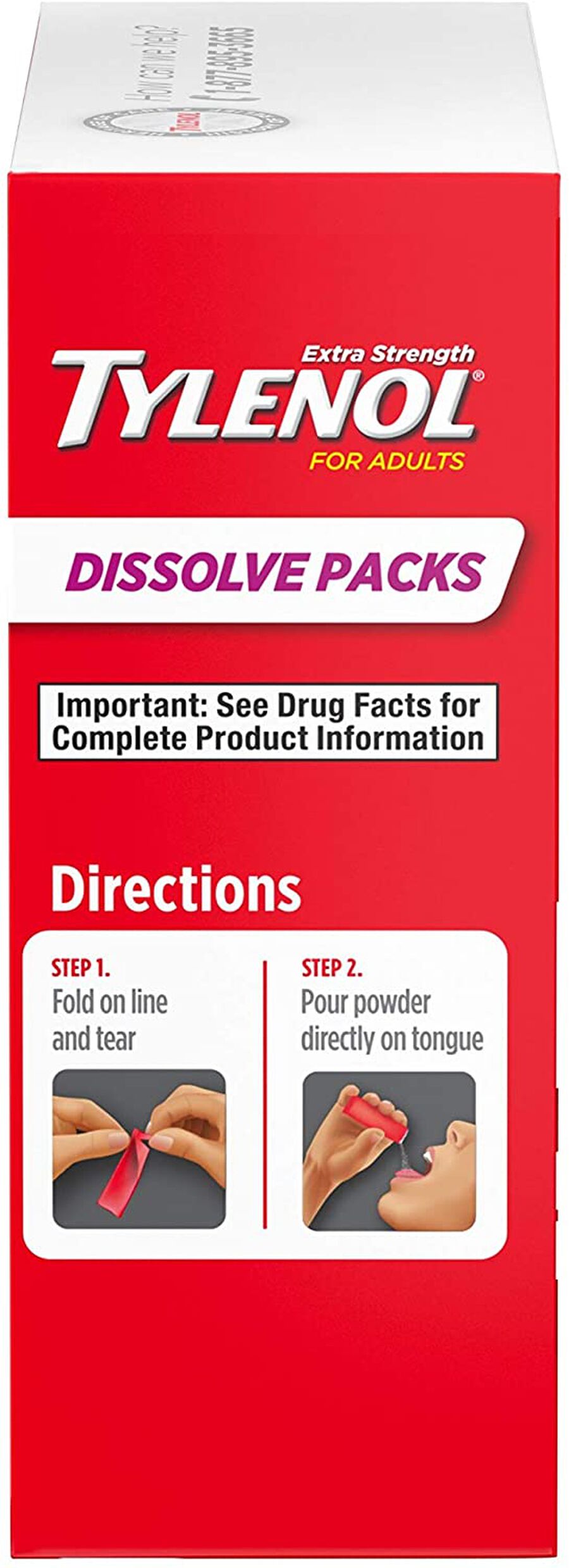 Tylenol Pain and Fever Powder Packs for Adults, Berry Flavor, 32 ct.