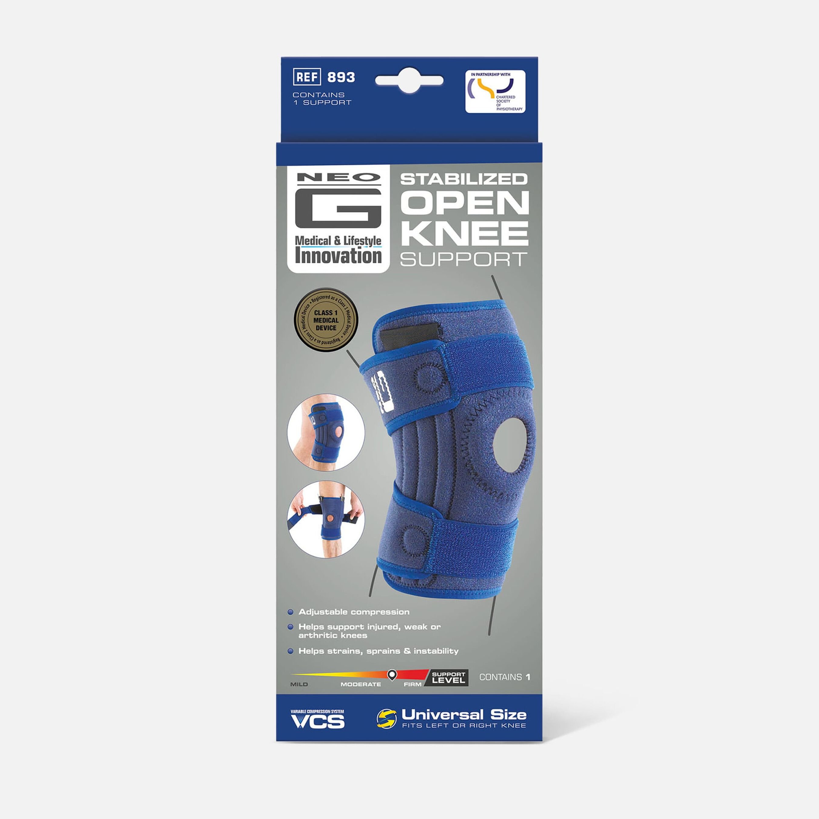 HSA Eligible Neo G Stabilized Open Knee Support, One Size | HSA Eligible