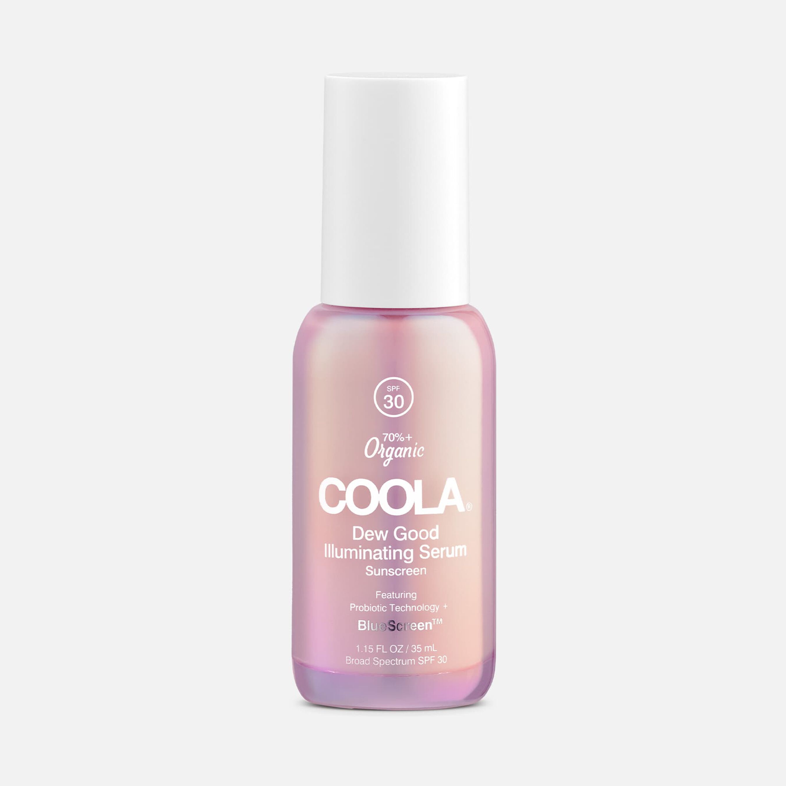 HSA Eligible COOLA Dew Good Illuminating Serum Sunscreen with Probiotic ...