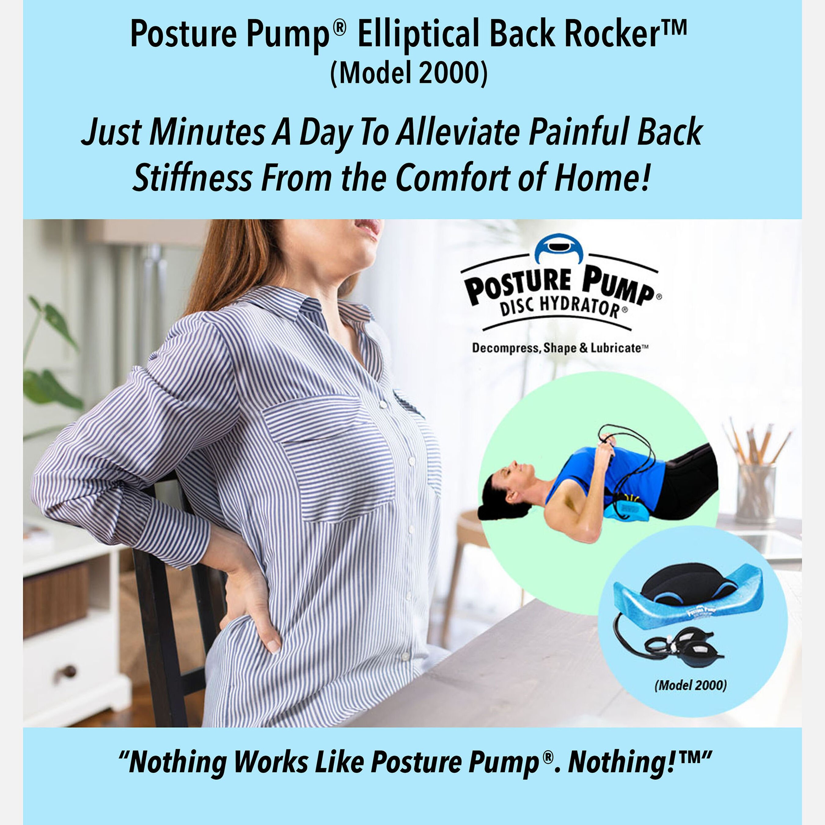 HSA Eligible Posture Pump® Back Pump® Elliptical Back Rocker™, Model ...