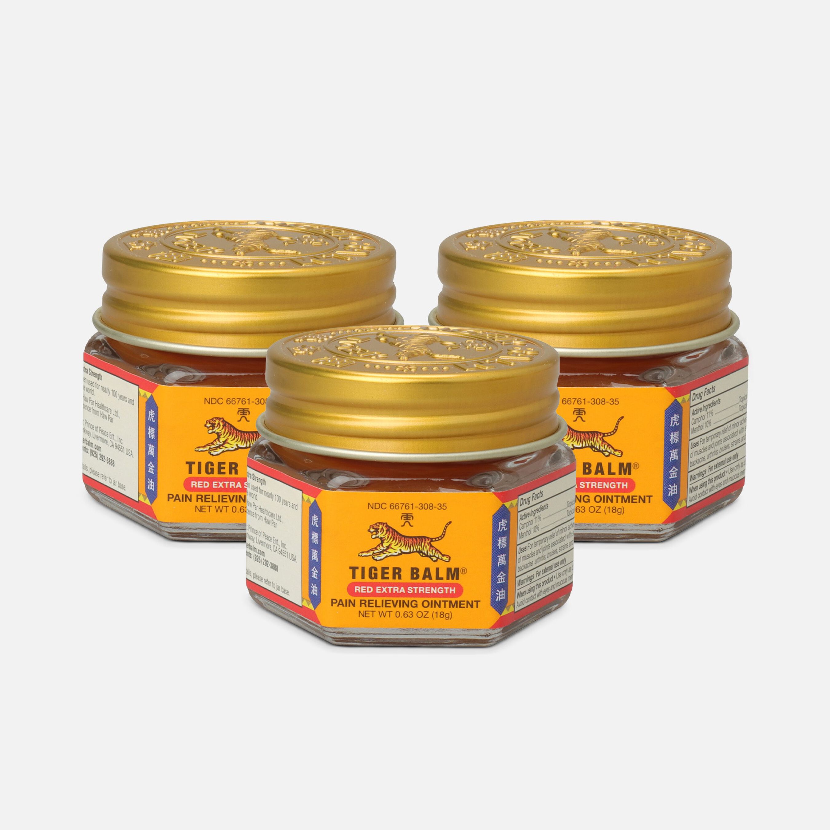 HSA Eligible Tiger Balm Extra Strength Ointment, 18g, .63 oz. (3-Pack ...