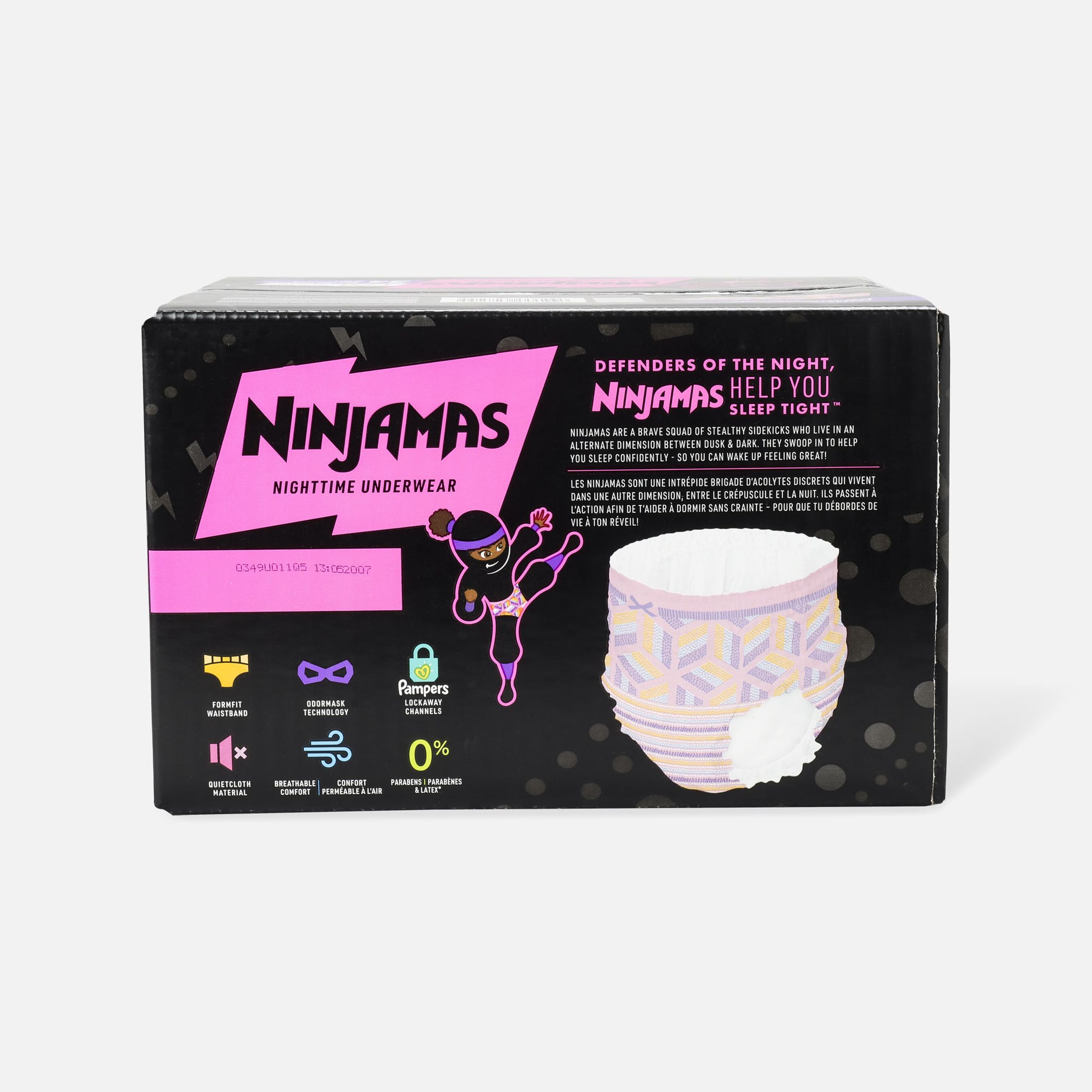 HSA Eligible Ninjamas Nighttime Bedwetting Underwear, Girl, Size L/XL ...