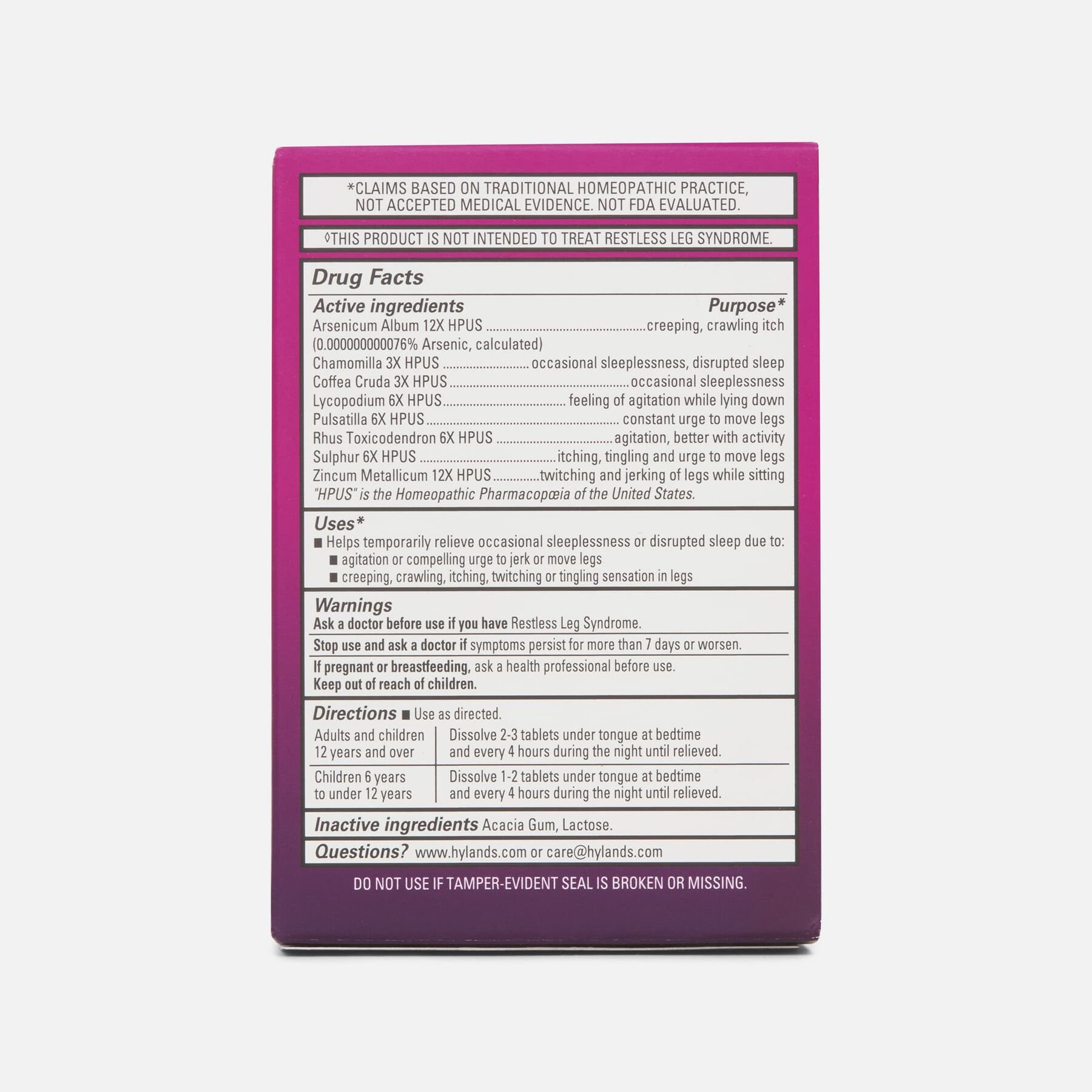 HSA Eligible Hyland's Restful Legs PM Tablets, 50 ct. | HSA Eligible