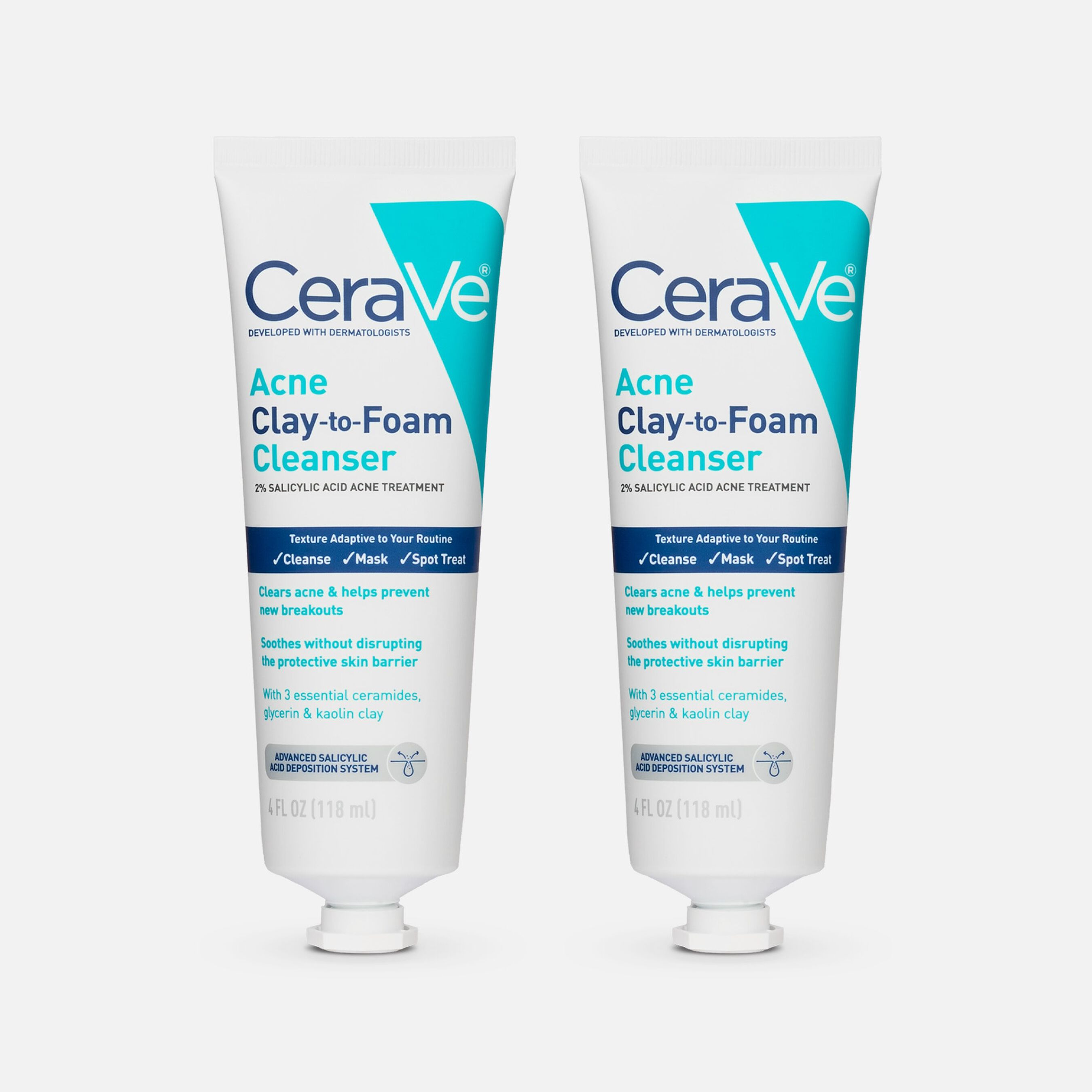 HSA Eligible CeraVe® Acne Clay to Foam Cleanser (2-Pack) | HSA Eligible
