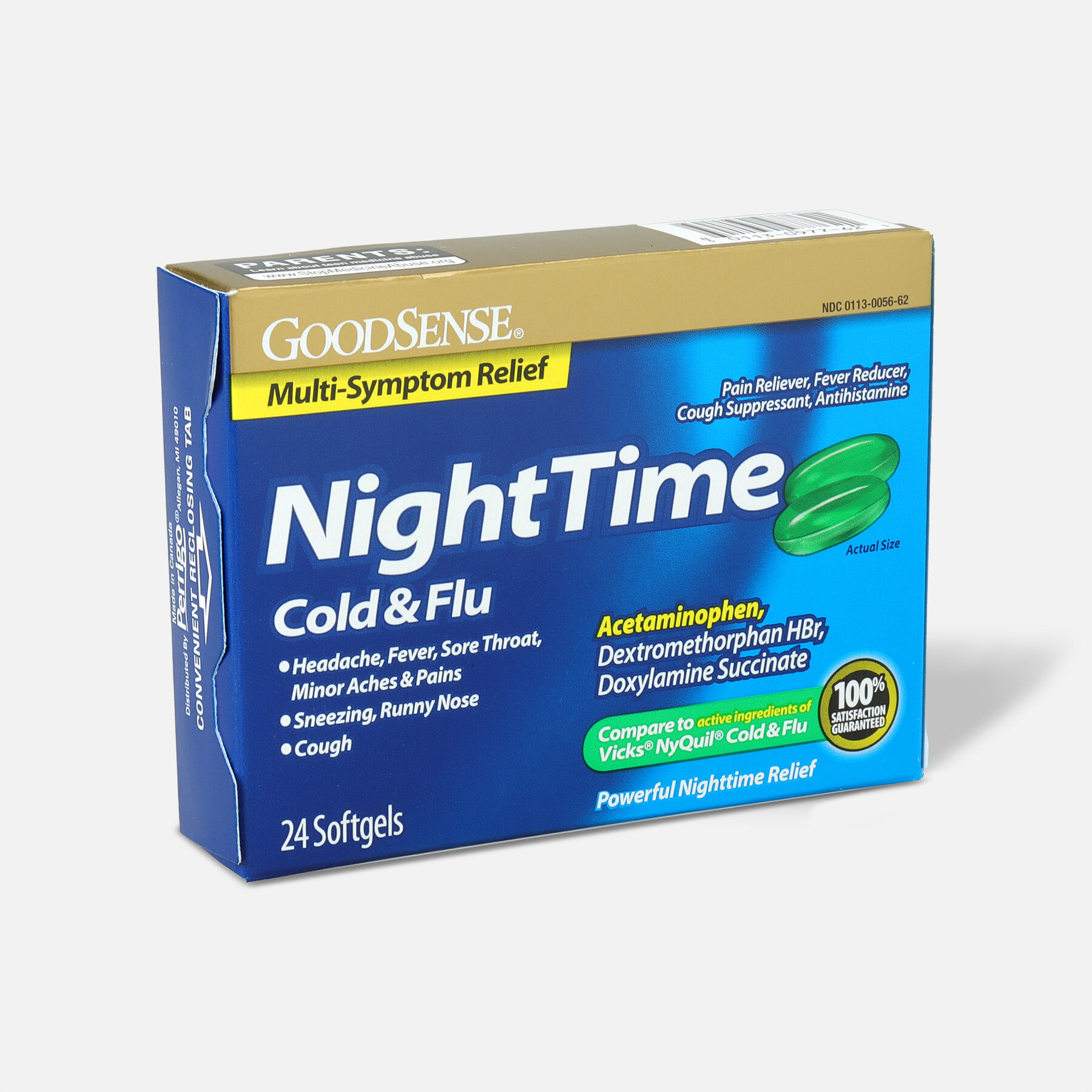 Goodsense® Nighttime Cold And Flu Multi Symptom Softgels 24 Ct