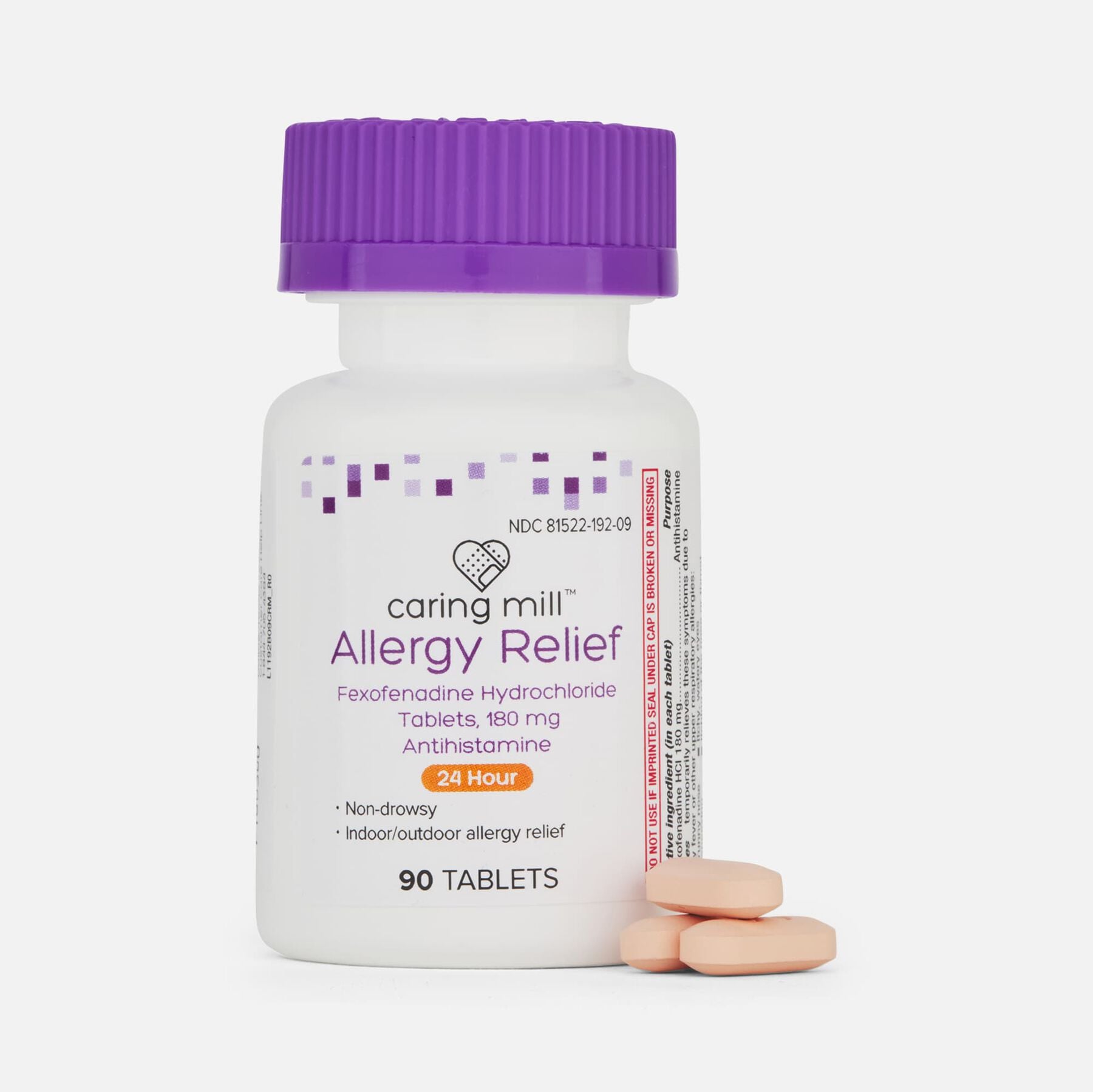 HSA Eligible Caring Mill™ Fexofenadine Tablet, 24 hour, 90 ct. | HSA ...