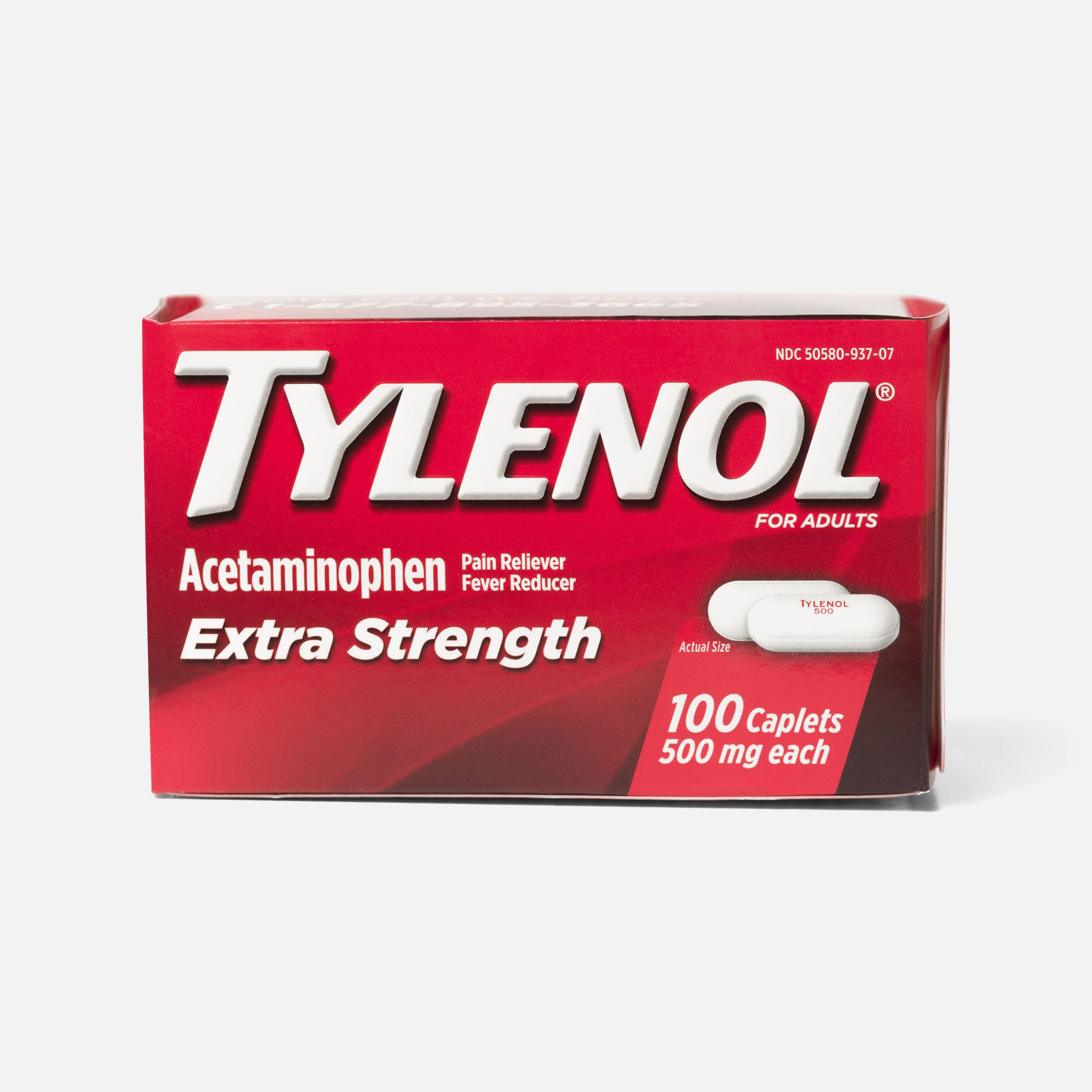 Tylenol Extra Strength Caplets, Fever Reducer and Pain Reliever, 500 mg ...