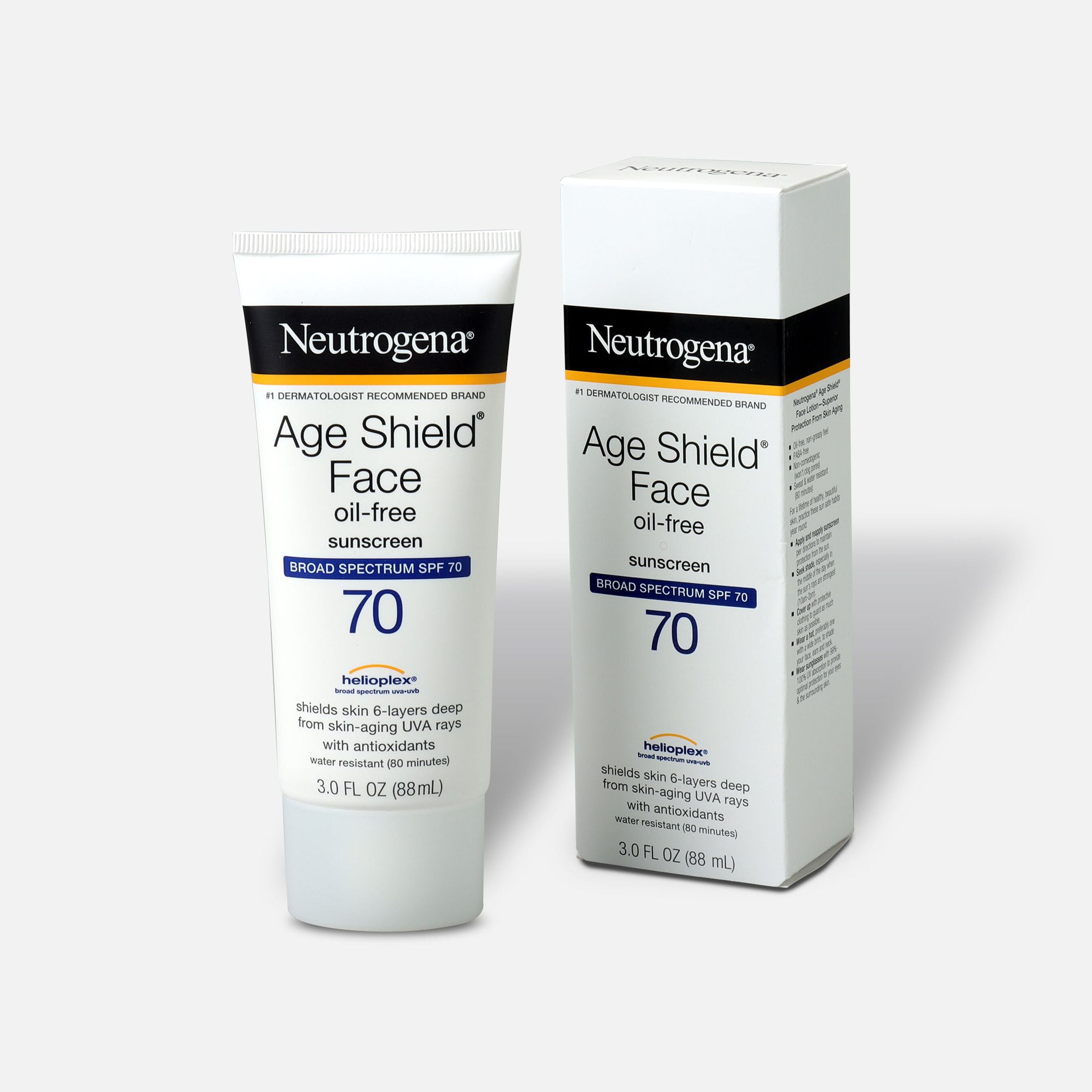 HSA Eligible Neutrogena Age Shield Face Sunscreen with SPF 70, 3 oz ...