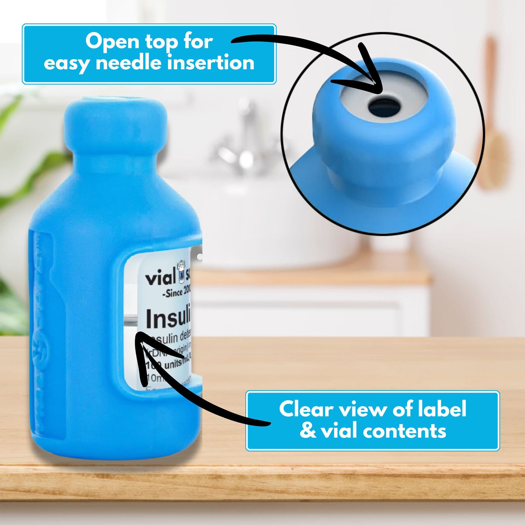 HSA Eligible Vial Safe Insulin Vial Protector, Size Short, Glitter ...