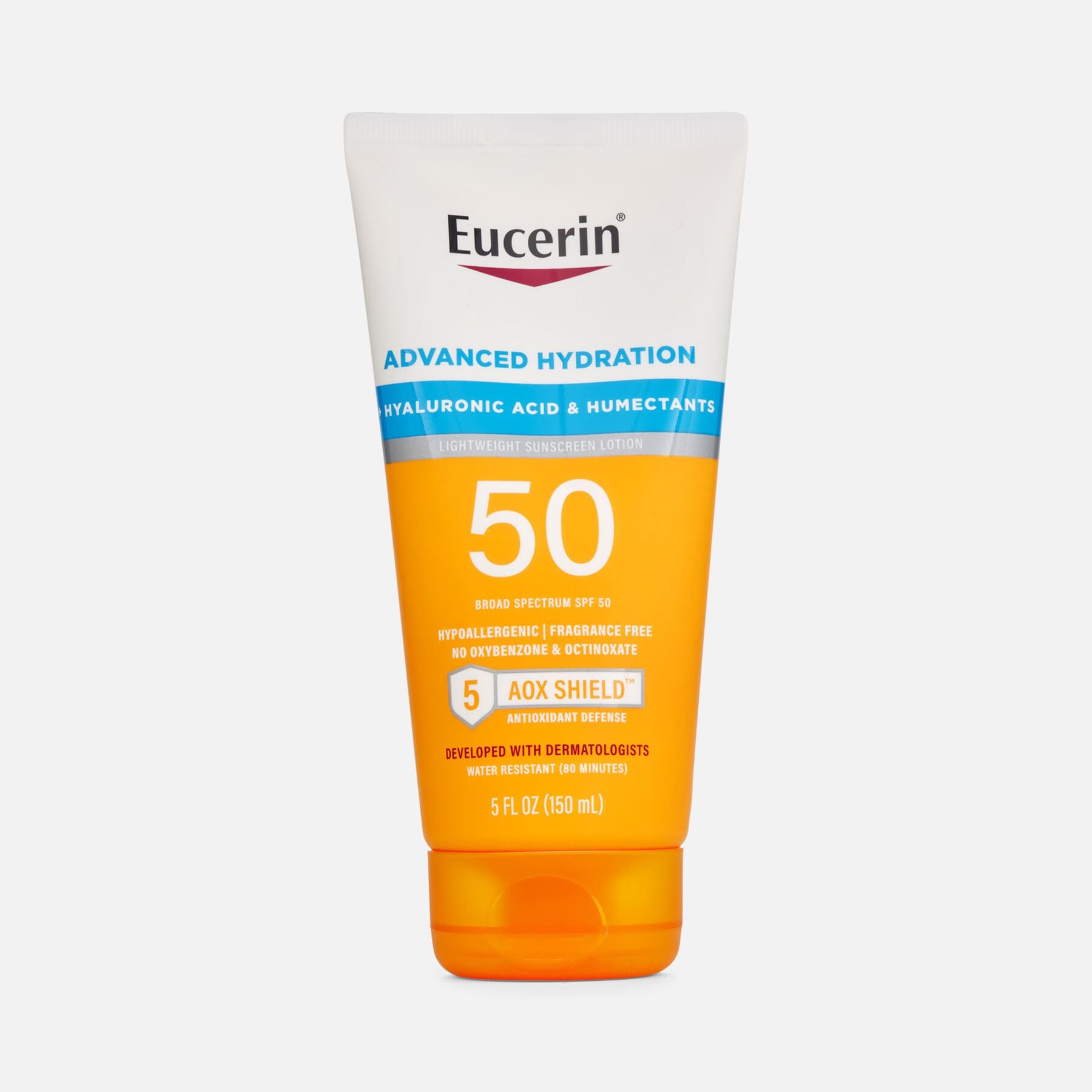 HSA Eligible Eucerin Sun Advanced Hydration Sunscreen Lotion, SPF 50, 5 ...