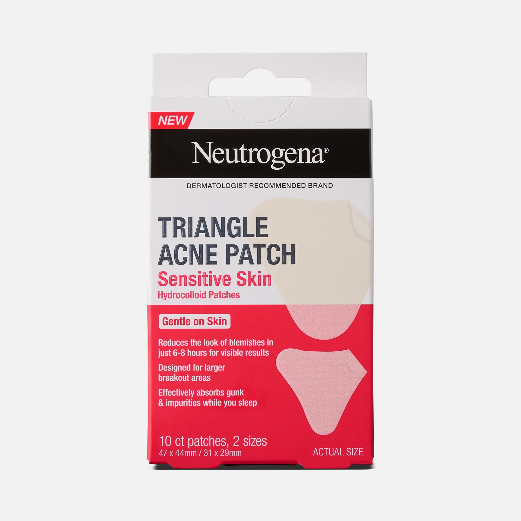 HSA Eligible Neutrogena Sensitive Skin Acne Patch Triangles, 10 ct ...