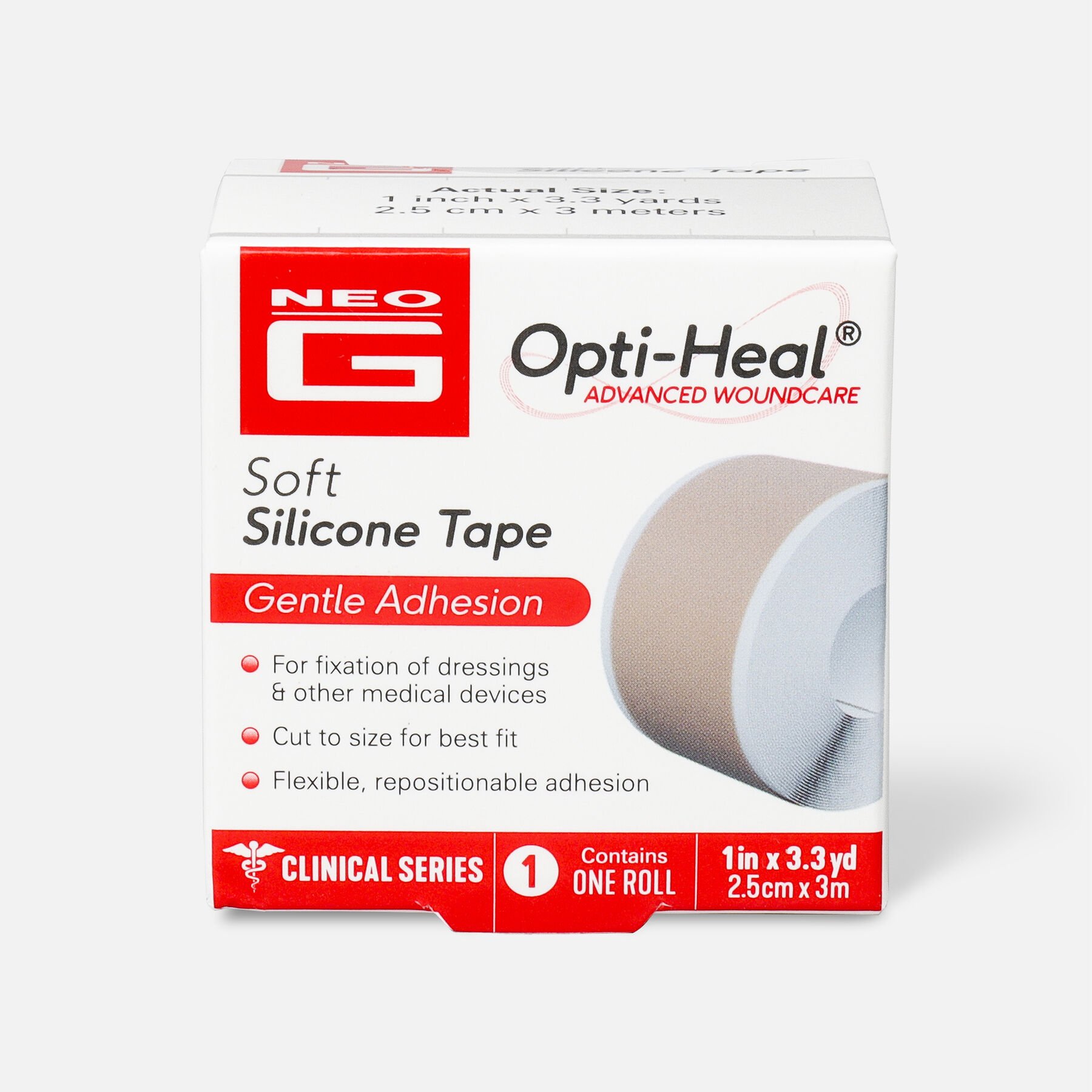 HSA Eligible Neo G Soft Silicone Tape, 1" x 3.3 yrd | HSA Eligible
