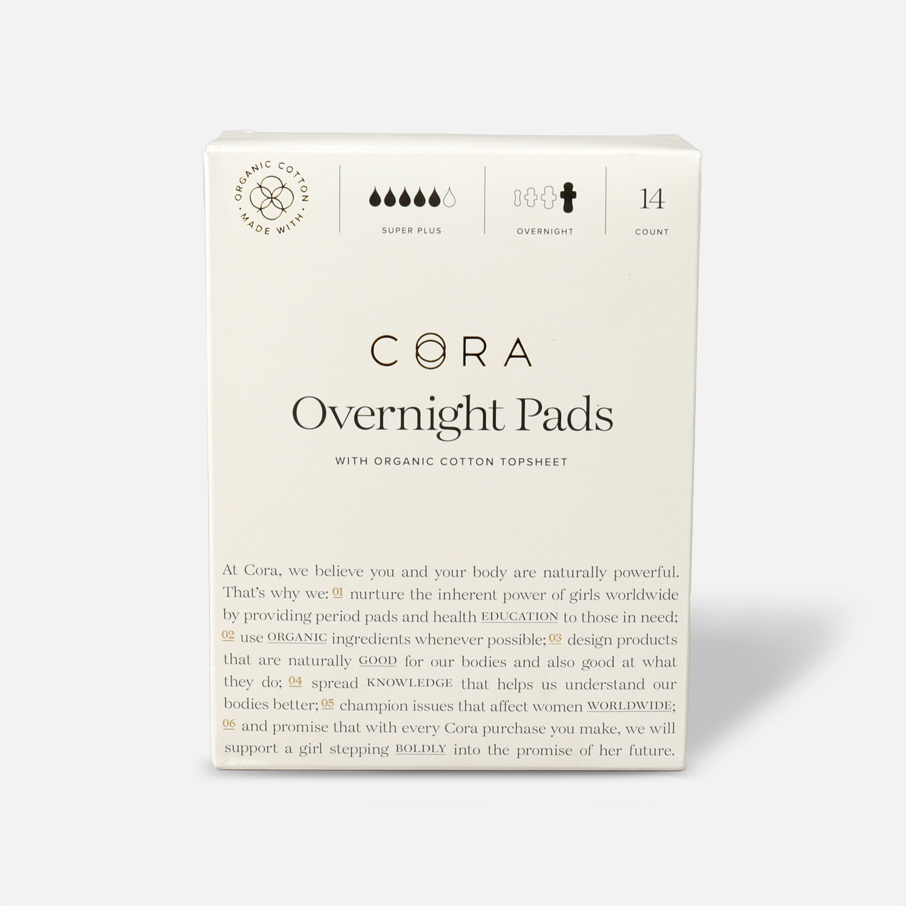 HSA Eligible Cora Organic Cotton Ultra Thin Period Pads | HSA Eligible