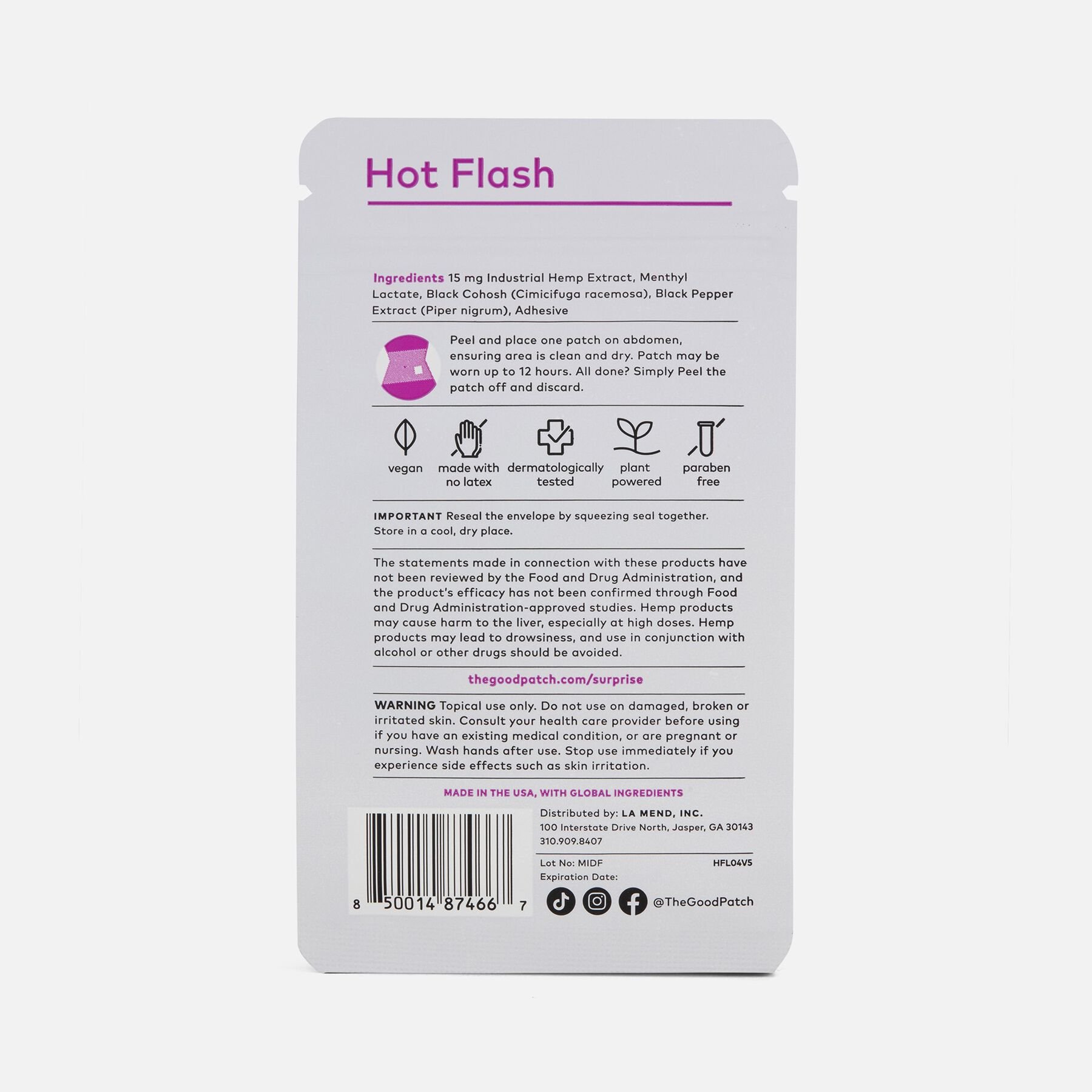 HSA Eligible The Good Patch® Hot Flash - Wellness Patch, 4 ct. | HSA ...