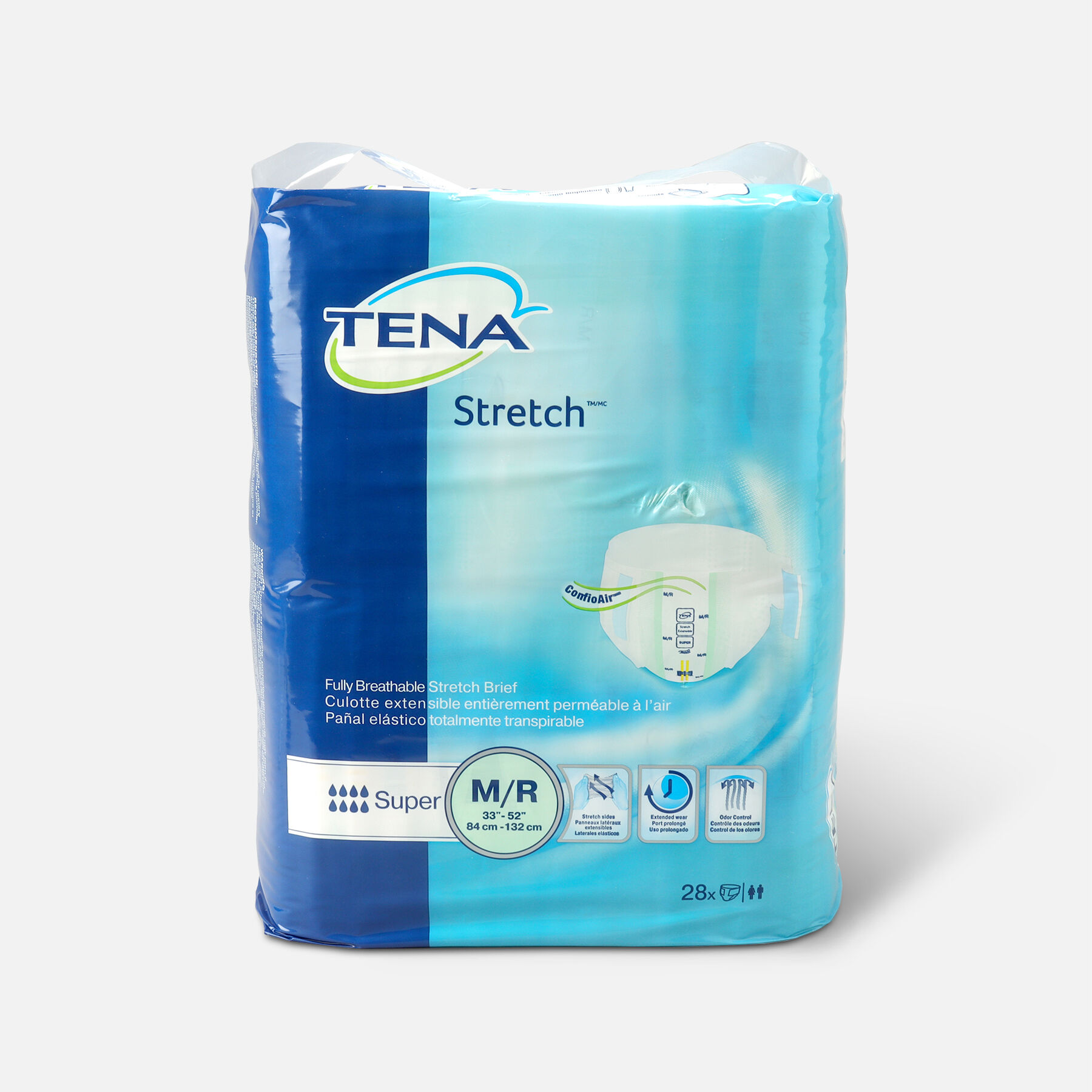 Tena Stretch Adult Briefs, Super Absorbency