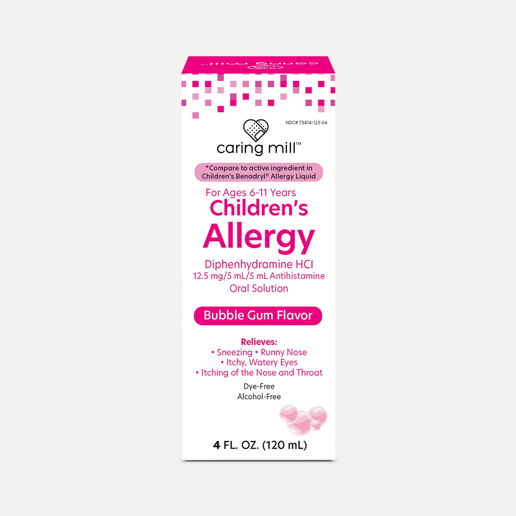 HSA Eligible Caring Mill™ Children's Allergy Relief Liquid, Dye-Free ...