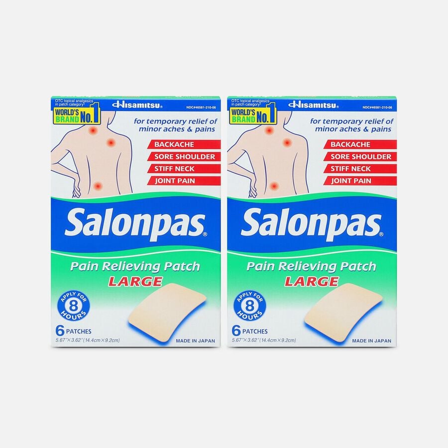 HSA Eligible Salonpas Pain Relieving Patch, Large, 6 ct. (2-Pack) | HSA ...