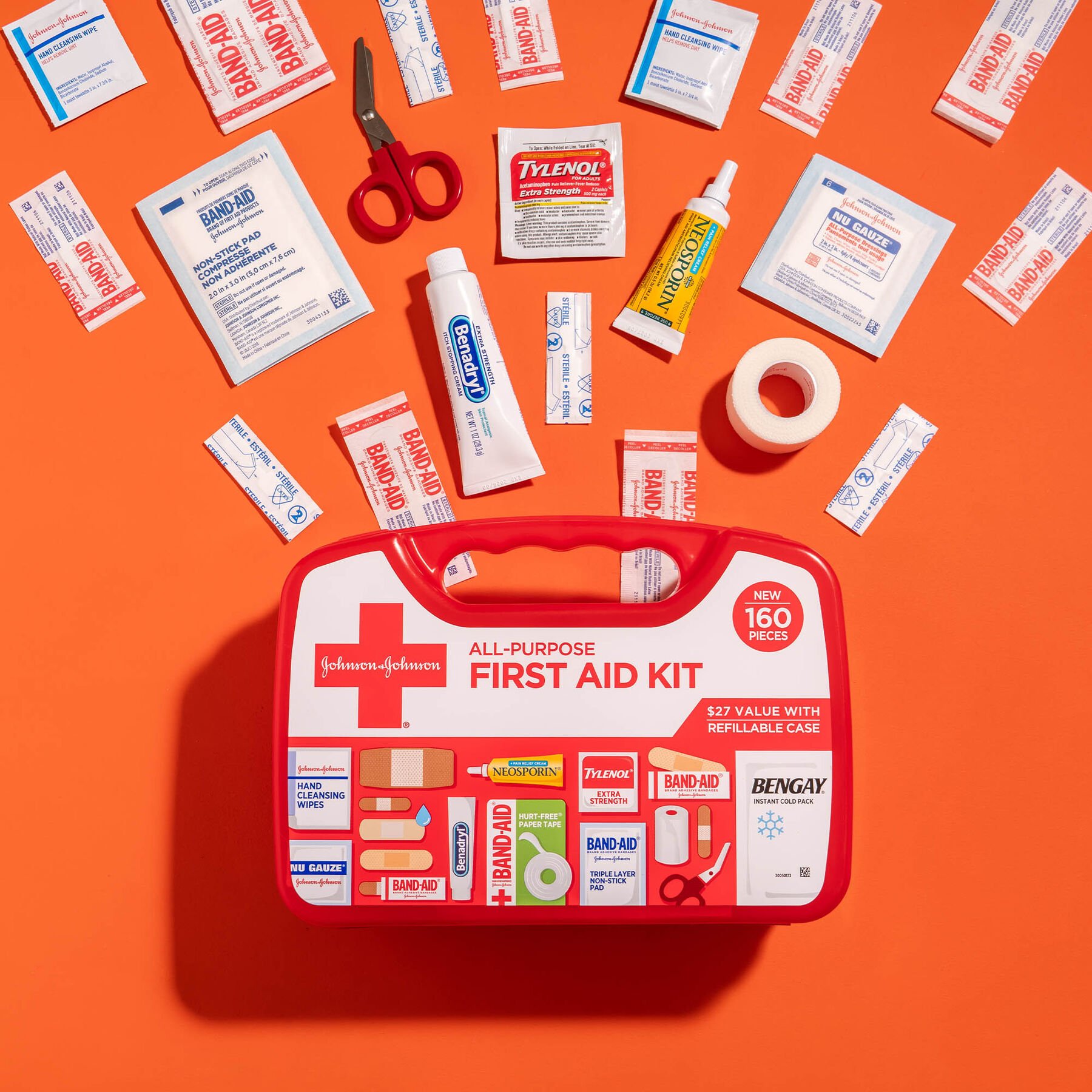 HSA Eligible Johnson & Johnson All-Purpose First Aid Kit - 160 ct ...