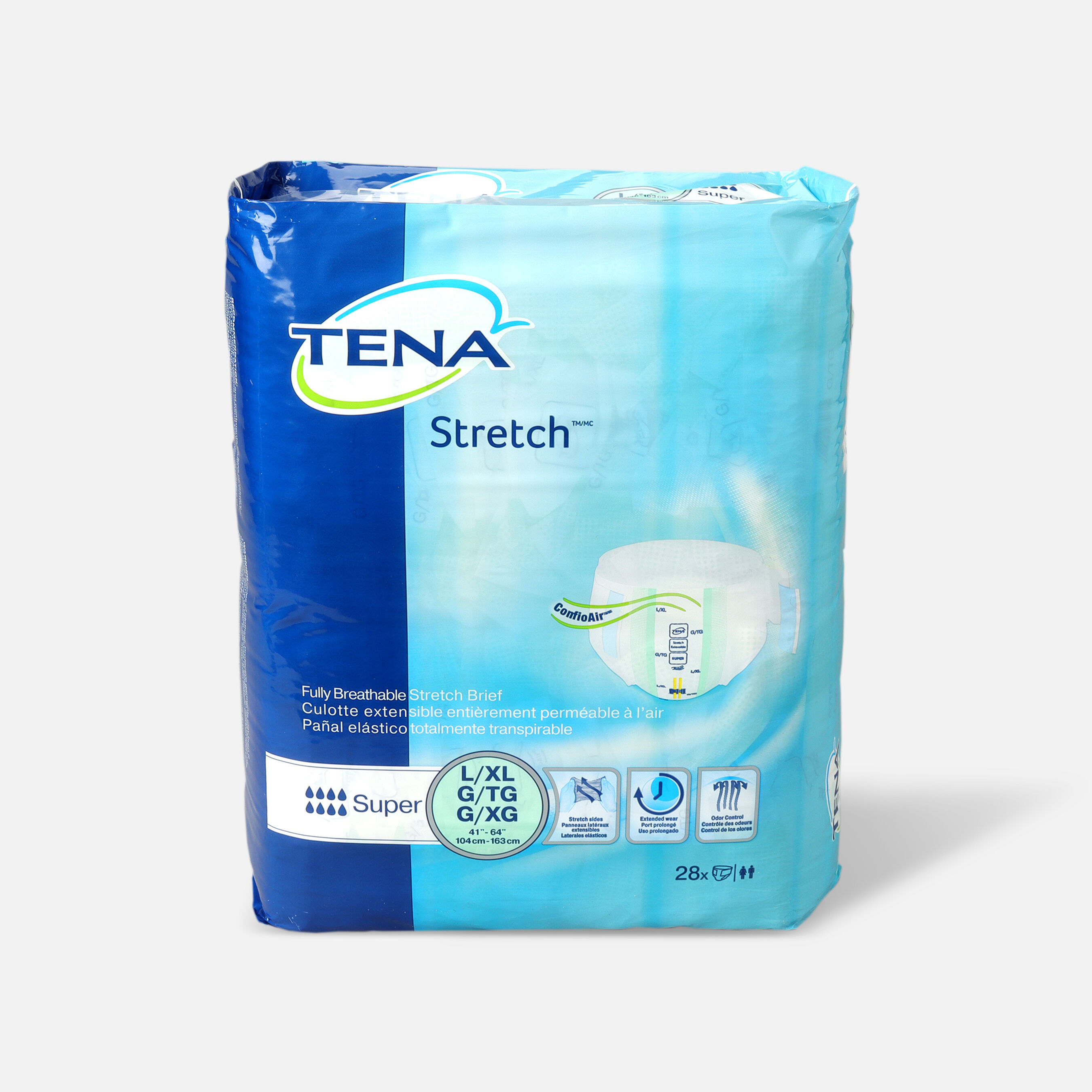 Tena Stretch Adult Briefs, Super Absorbency