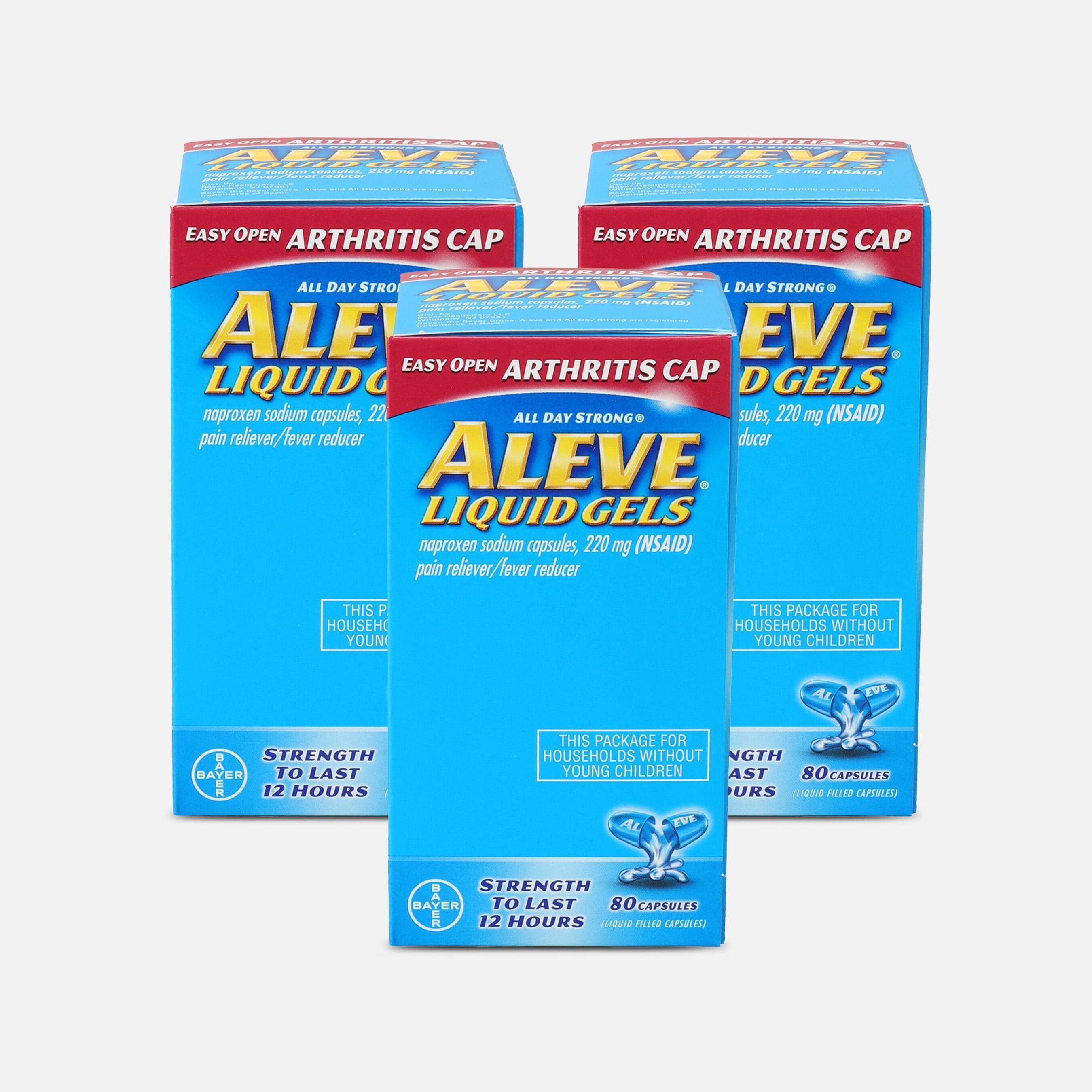 HSA Eligible Aleve Arthritis Liquid Gels, Easy Open Cap, 80 ct. (3-Pack ...