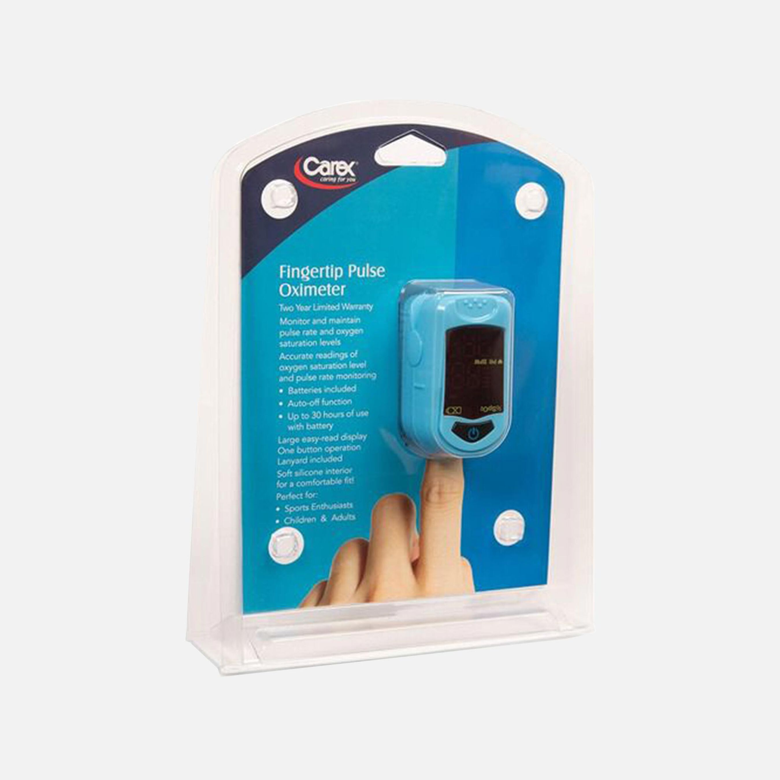 HSA Eligible Carex Finger Pulse Oximeter Oxygen Saturation Monitor for ...