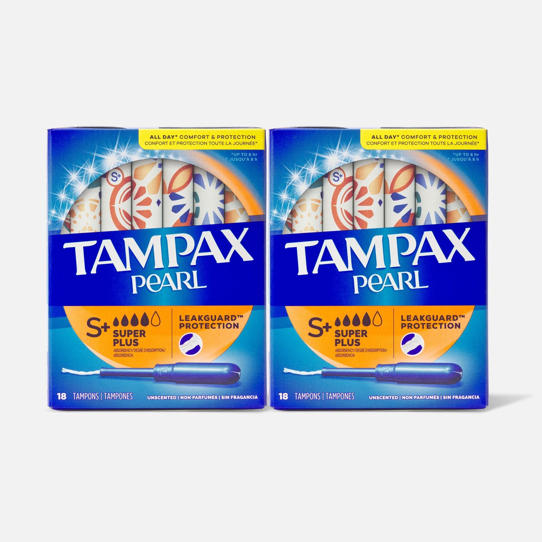 HSA Eligible Tampax Pearl Tampons, Super + Absorbency, 18 ct. (2-Pack ...