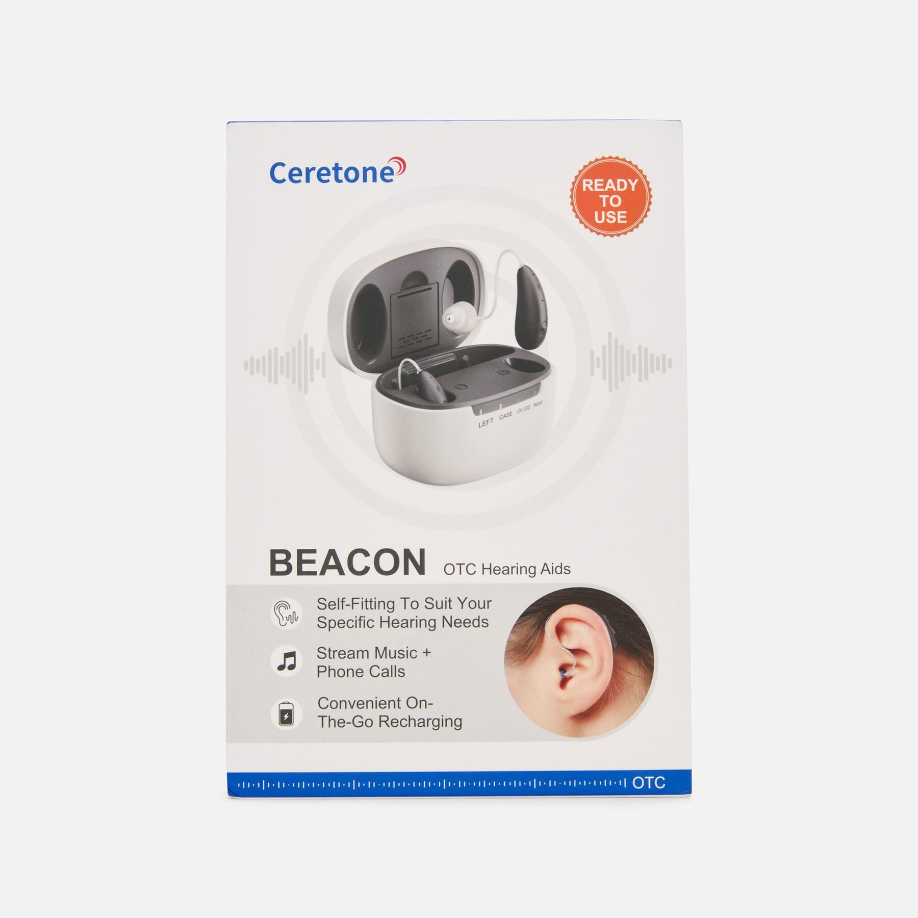 HSA Eligible Ceretone Beacon Self-Fitting OTC Hearing Aids | HSA Eligible