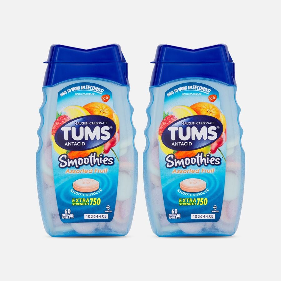 HSA Eligible TUMS Smoothies Extra Strength Antacid Chewable Tablets ...