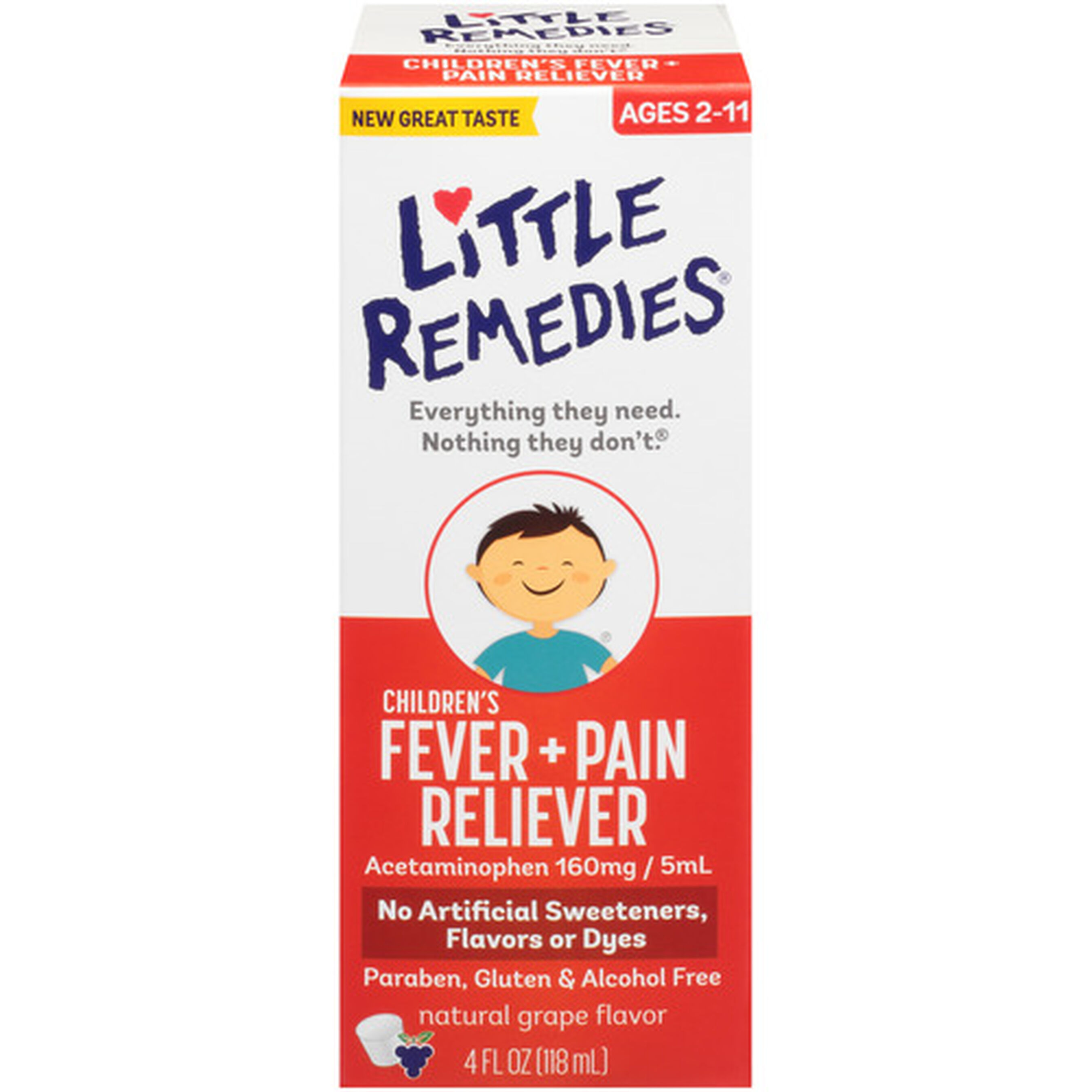 Little Fevers Infant Fever & Pain Reliever, Dye-Free Grape, 4 oz