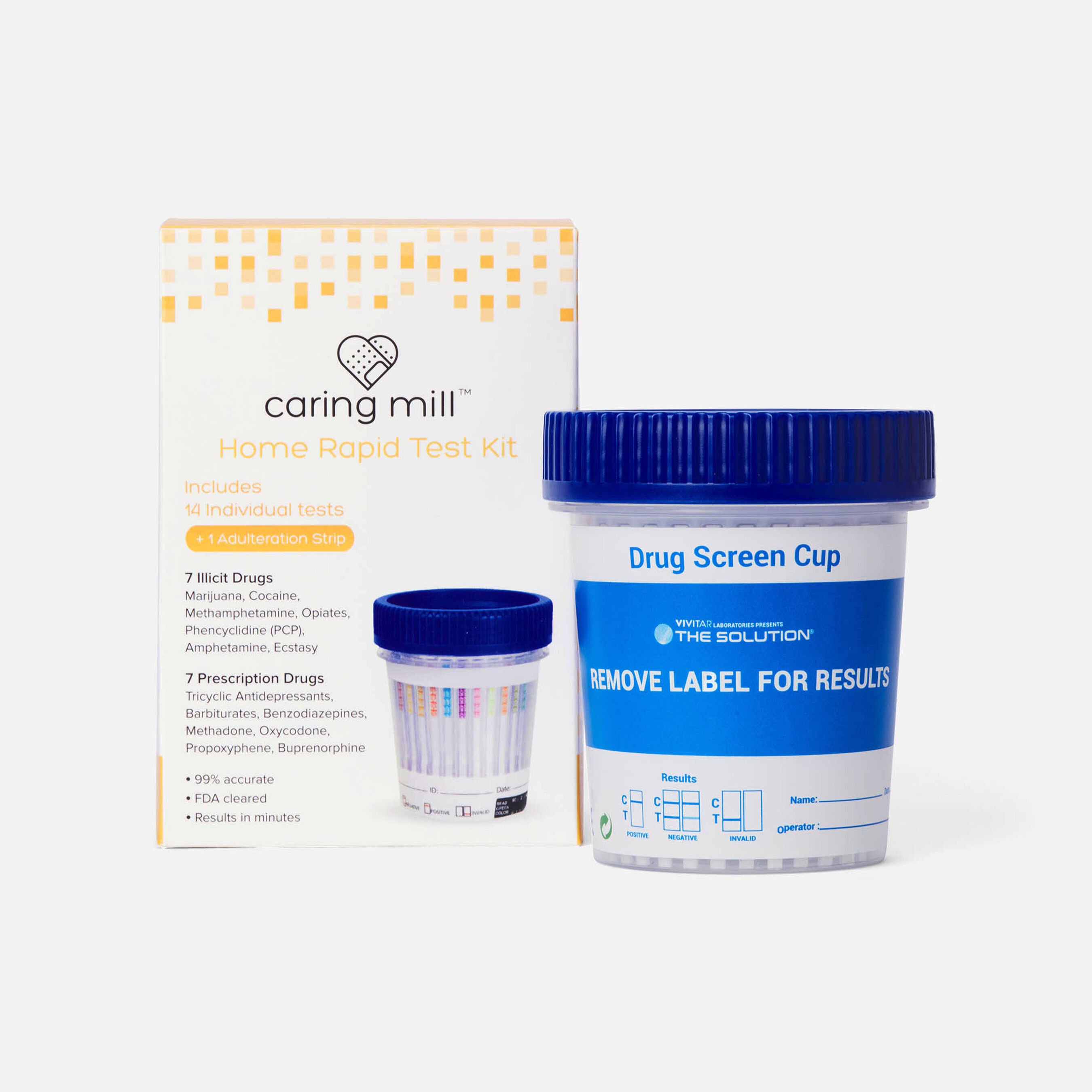 HSA Eligible Caring Mill™ Rapid Home Test Kit - 14 in 1 Individual ...