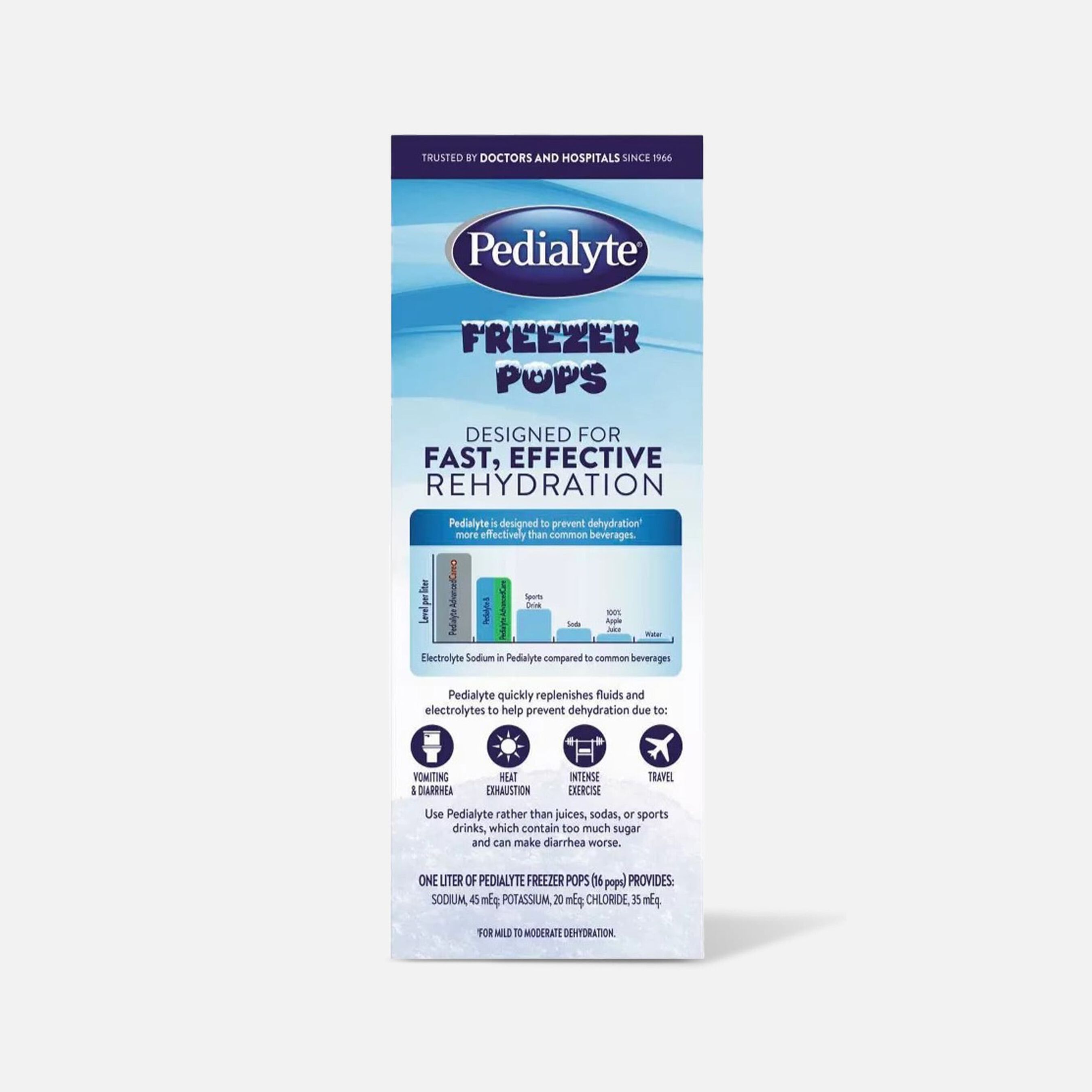 HSA Eligible | Pedialyte Freezer Pops, Assorted Flavors, 16ct. / 2.1 oz.