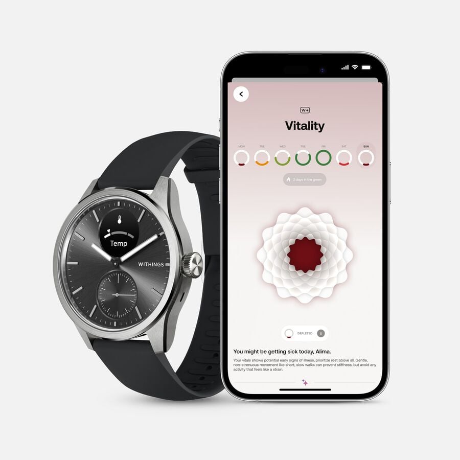 HSA Eligible Withings ScanWatch 2 Smart Wearable Health Tracker, 42mm ...