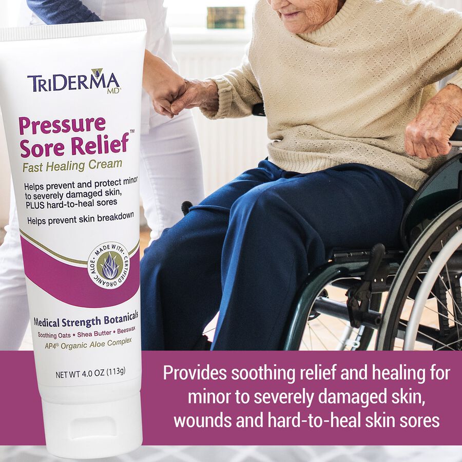 TriDerma Pressure Sore Relief Healing Cream, 4 oz. Tube